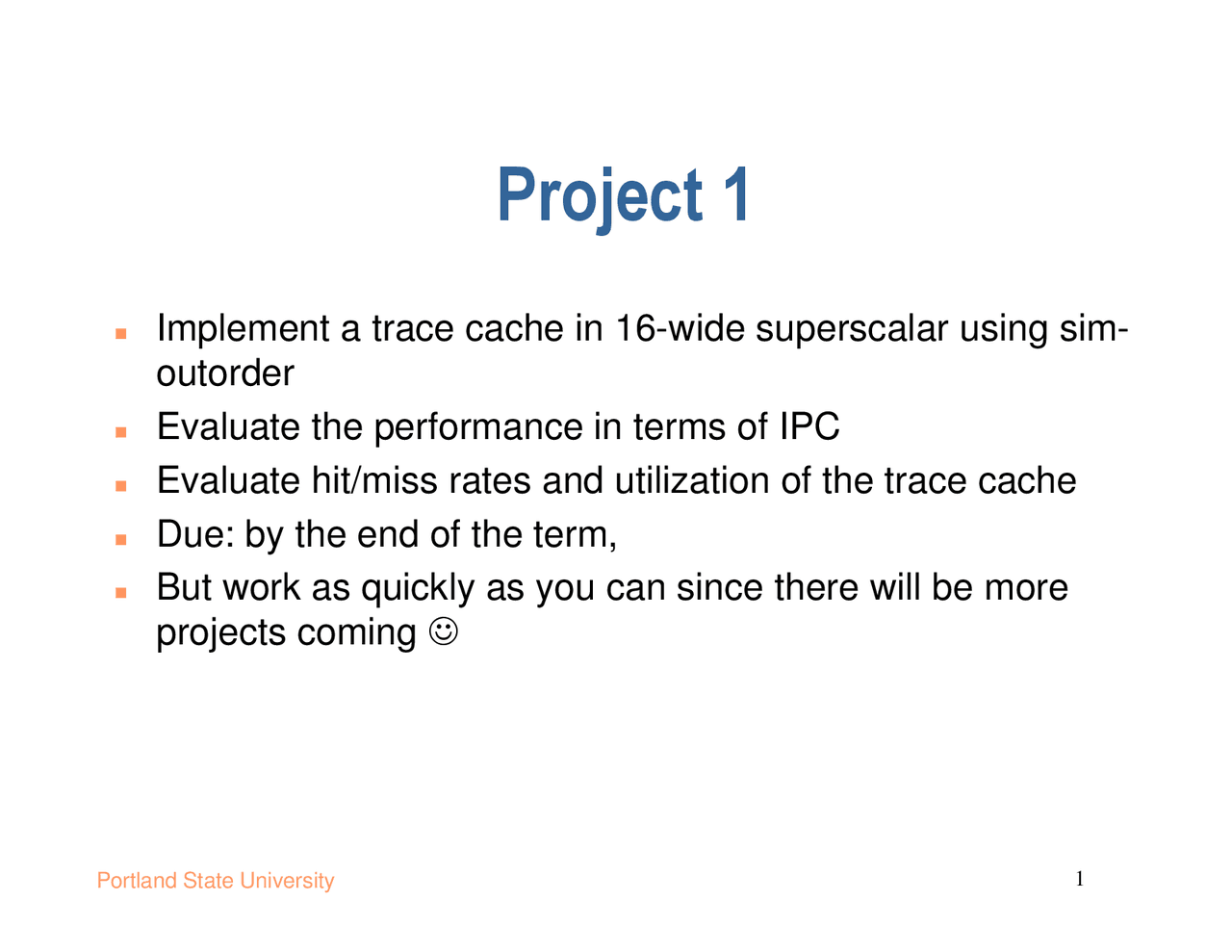 Project 1 Report On Advanced Computer Architecture Ece 587 Docsity