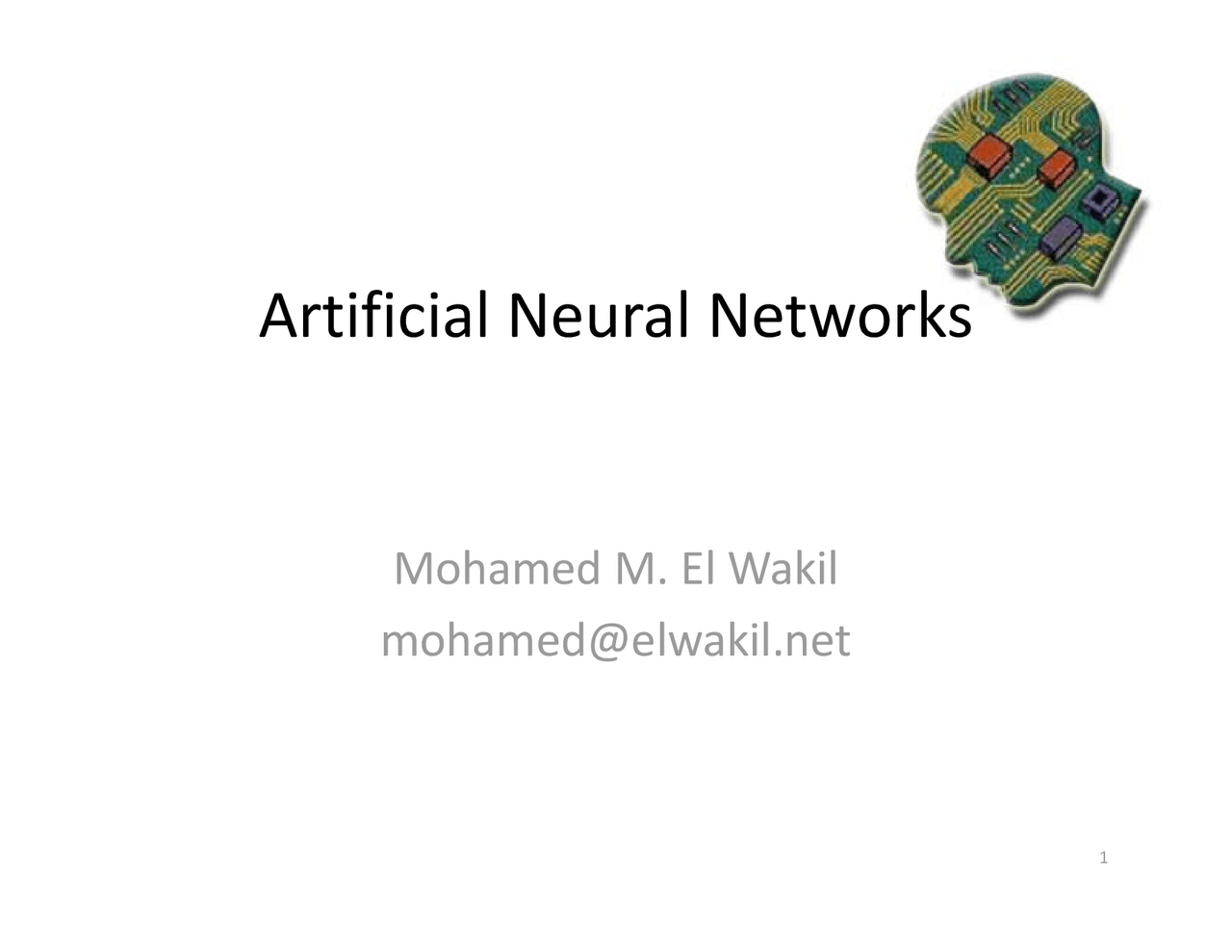 Questions on Artificial Neural Networks - Theory of Computation III ...