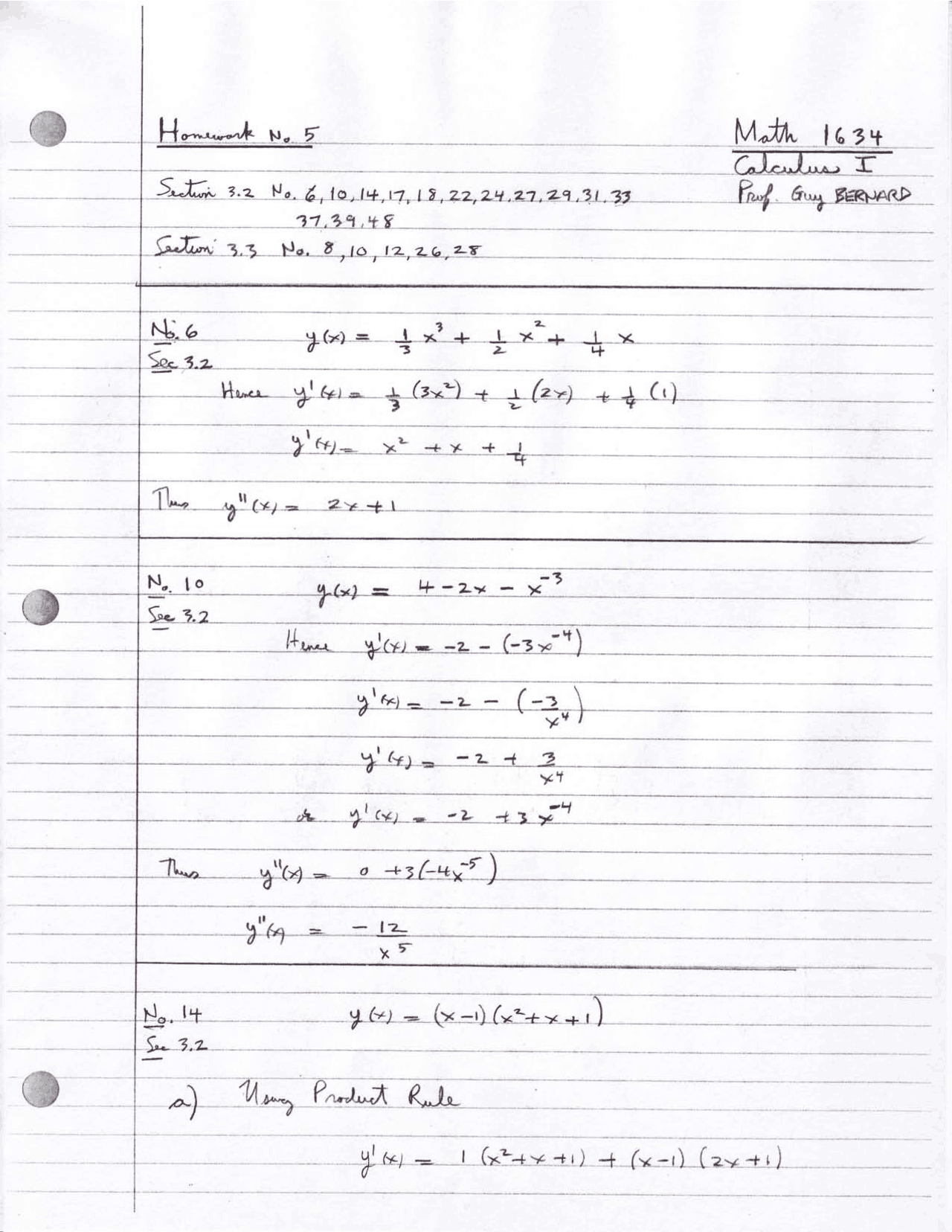 28 Questions With Solutions In Calculus I Assignment 5 Math 1634