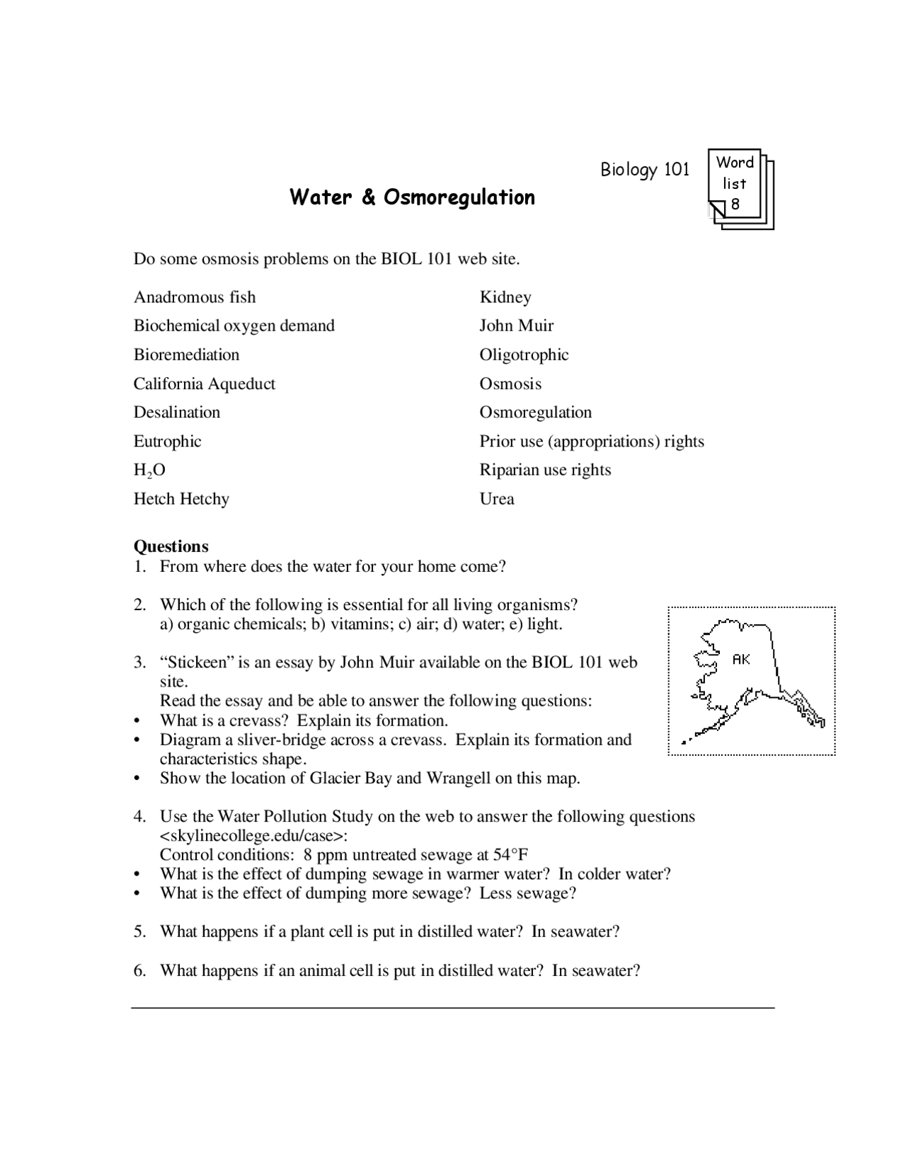 Water and Osmoregulation in Biological World - Study Guide | BIOL 101 ...