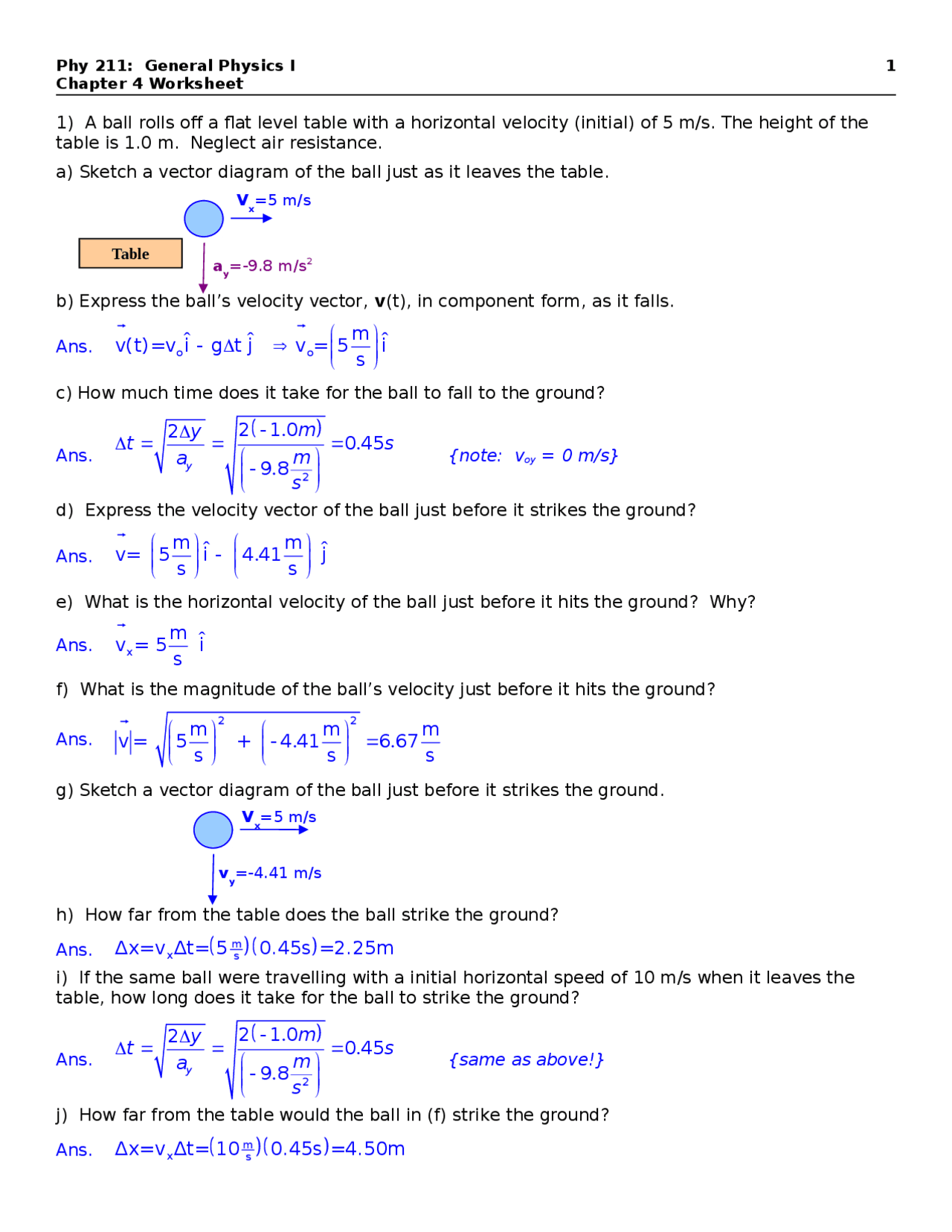Diagram Of General Physics Calculus Final Exam Phy 211 Docsity