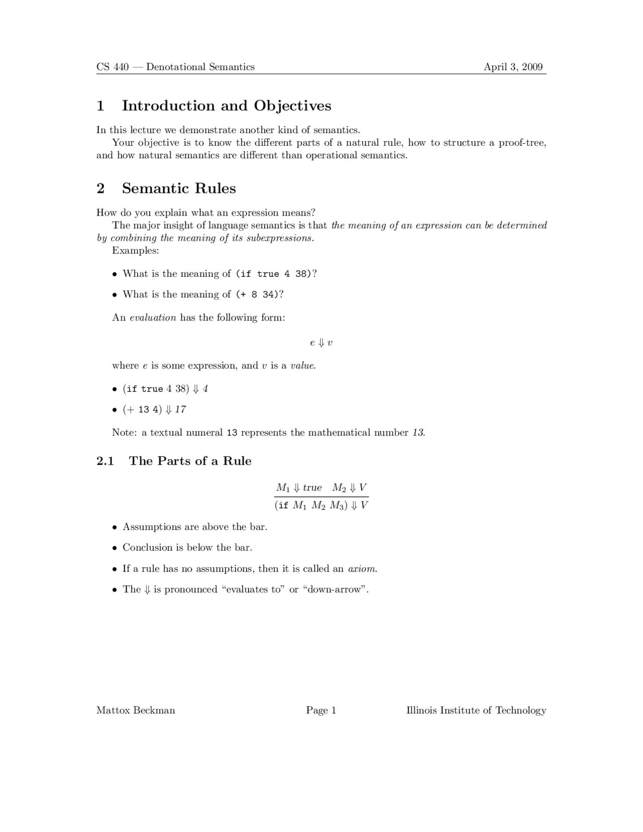 Understanding Expression Meaning Denotational Semantics And Proof Trees Prof Alan Mattox