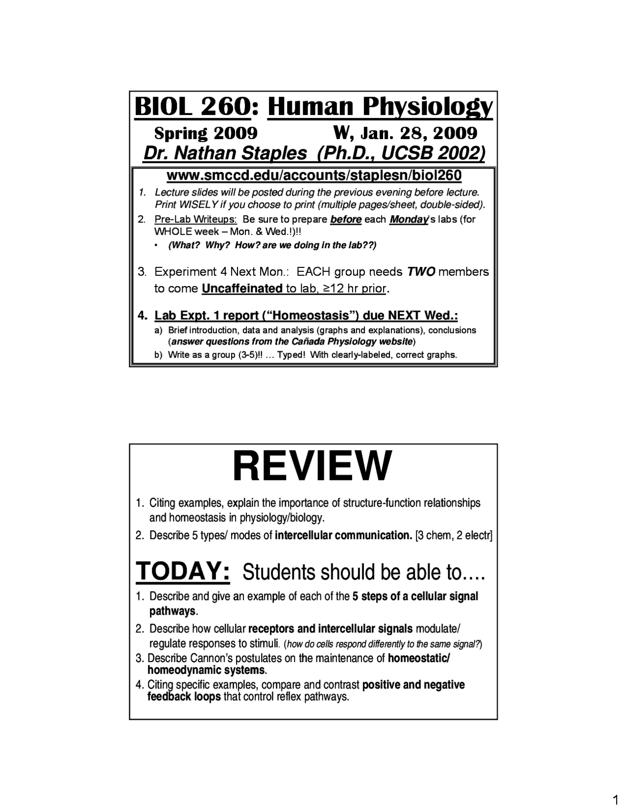 Lecture Slides On 5 Steps Of A Cellular Signal Pathways Biol 260