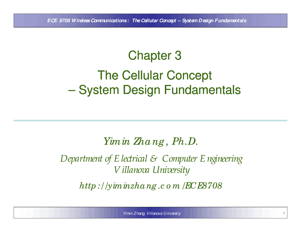 The Cellular Concepts - System Design Fundamentals | ECE 8708 - Docsity