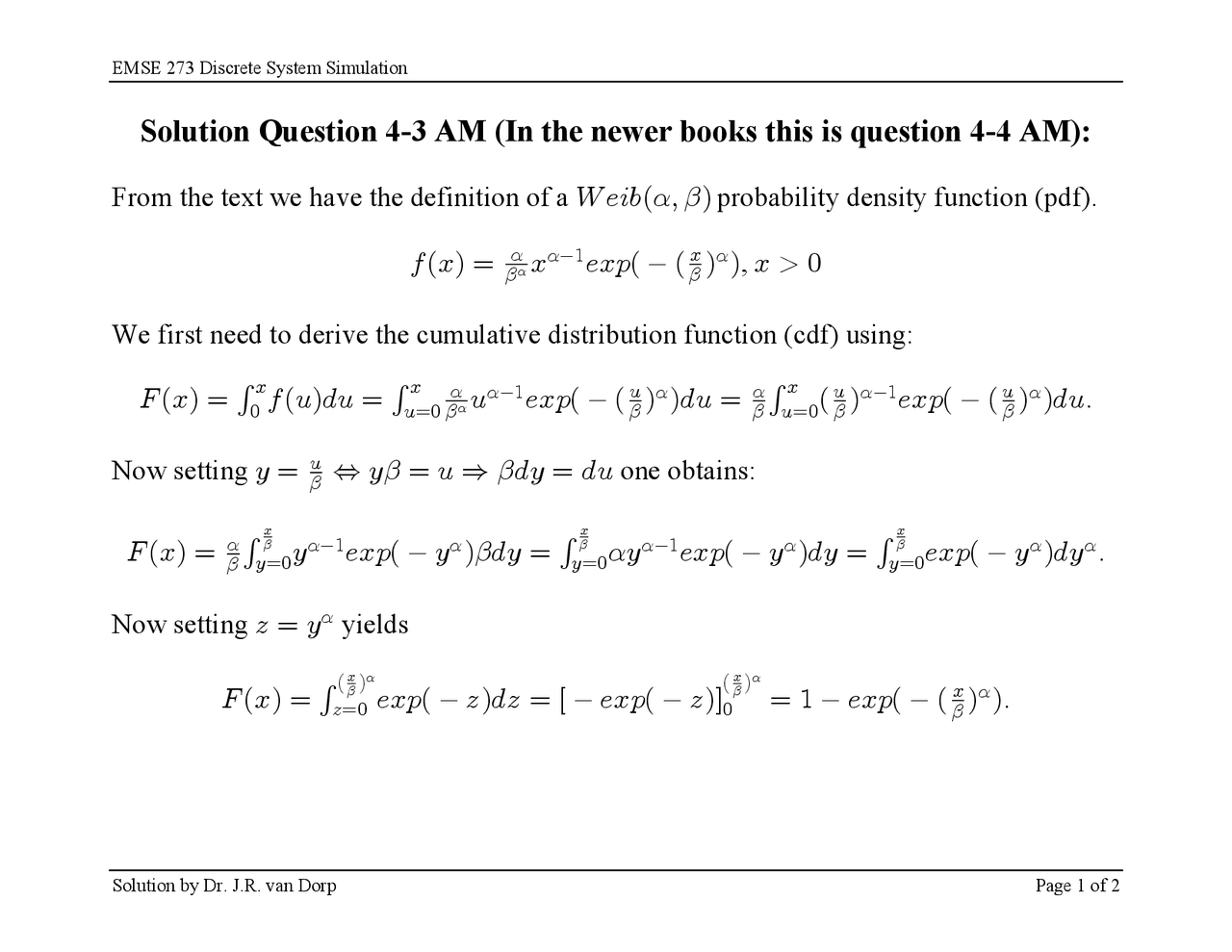 Questions With Solutions On Discrete System Simulation Assignment