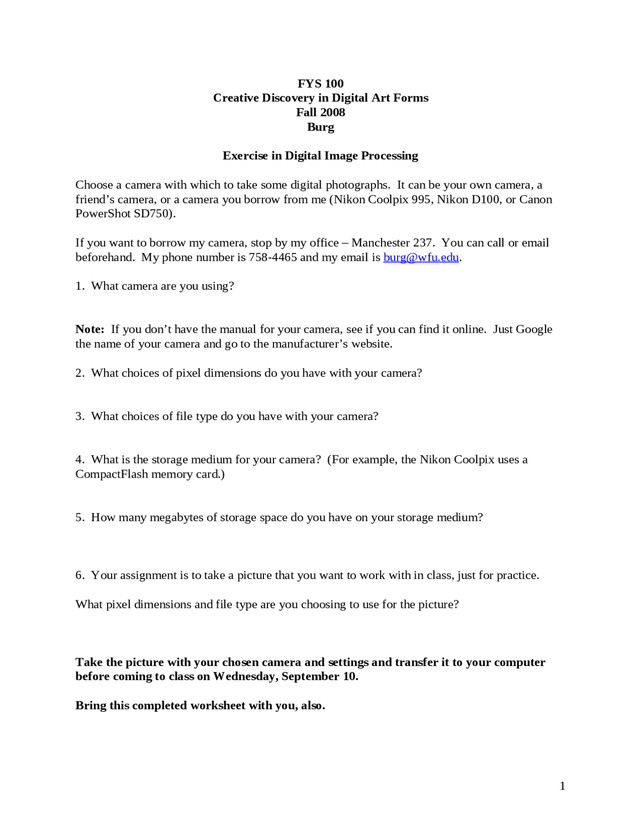 Exercise on Digital Image Processing - Impressionism | FYS 100 - Docsity