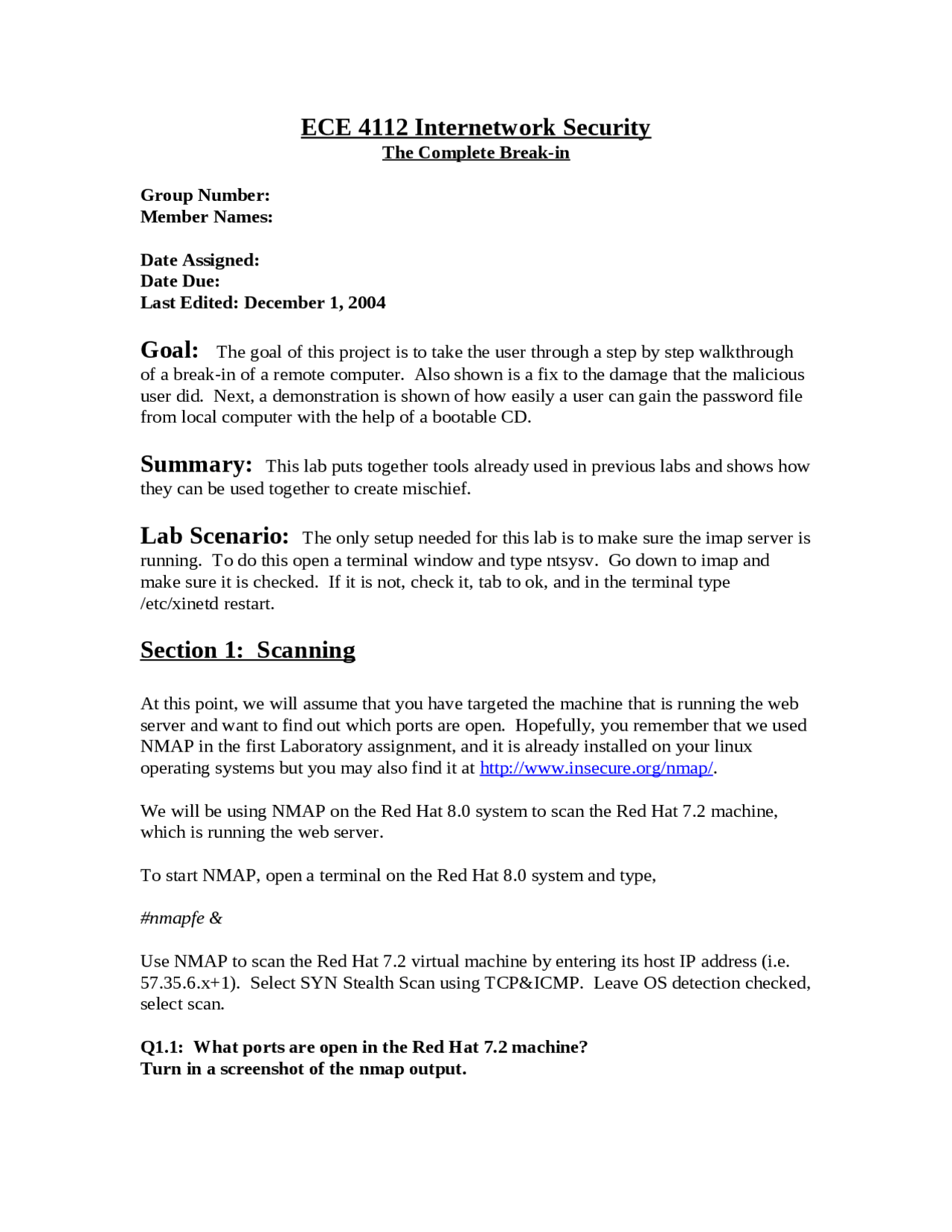 Walks through off Complete Break in of Remote Sensing - Project | ECE 4112 - Docsity