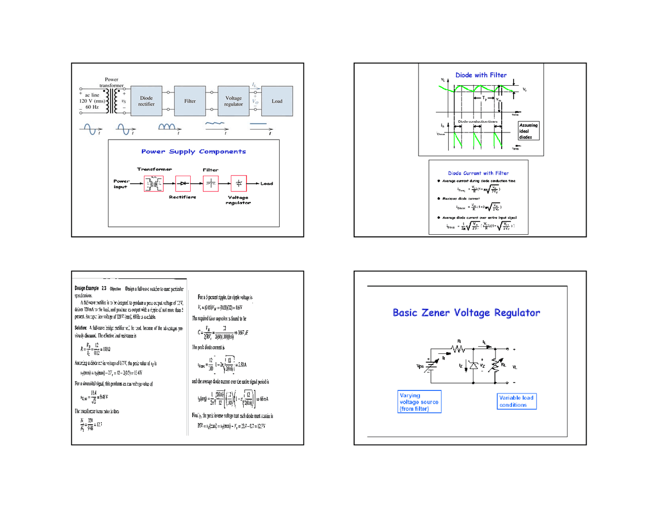 Diode With Filter Lecture Slides Analog And Digital Electronics