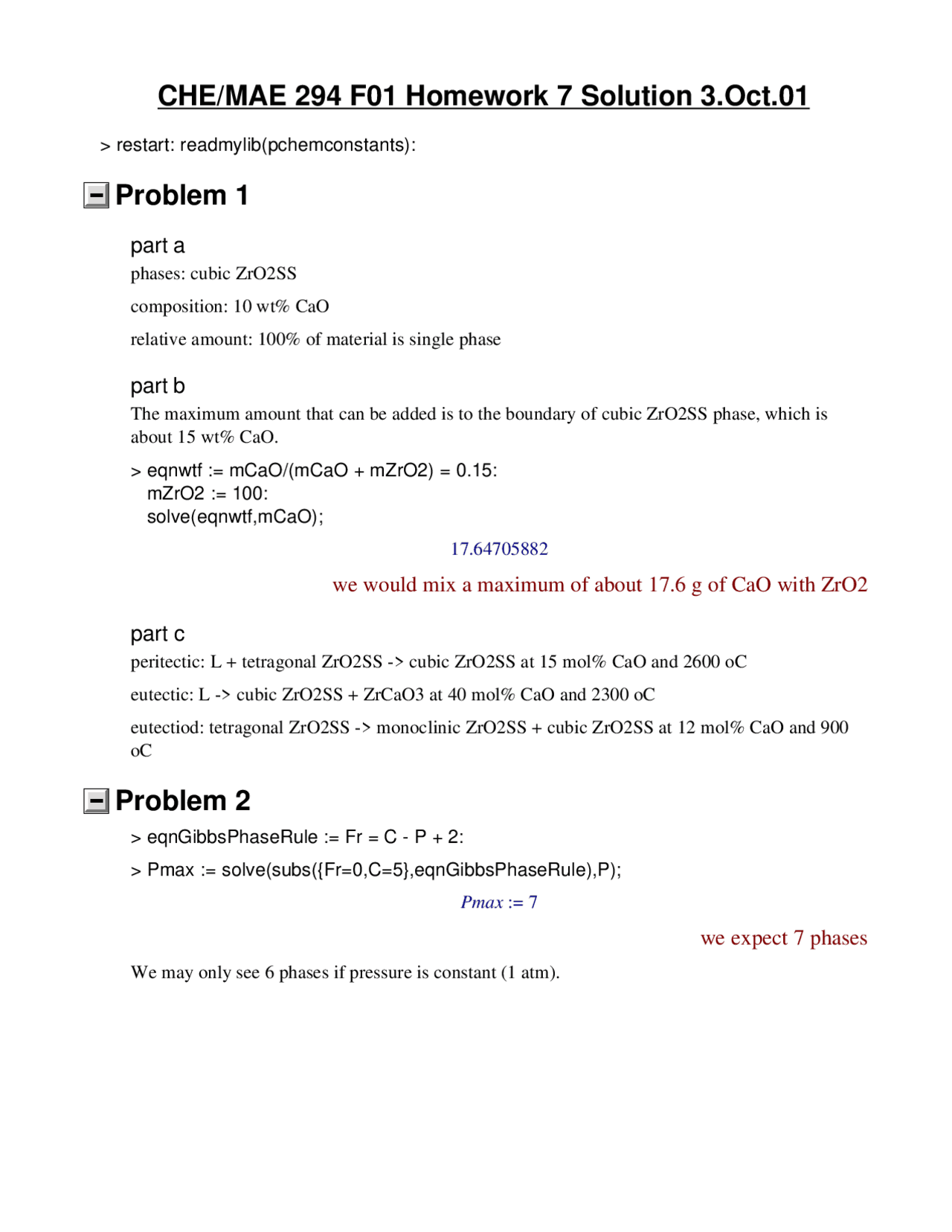 Solutions For Homework 7 Nature And Properties Of Materials Che 294