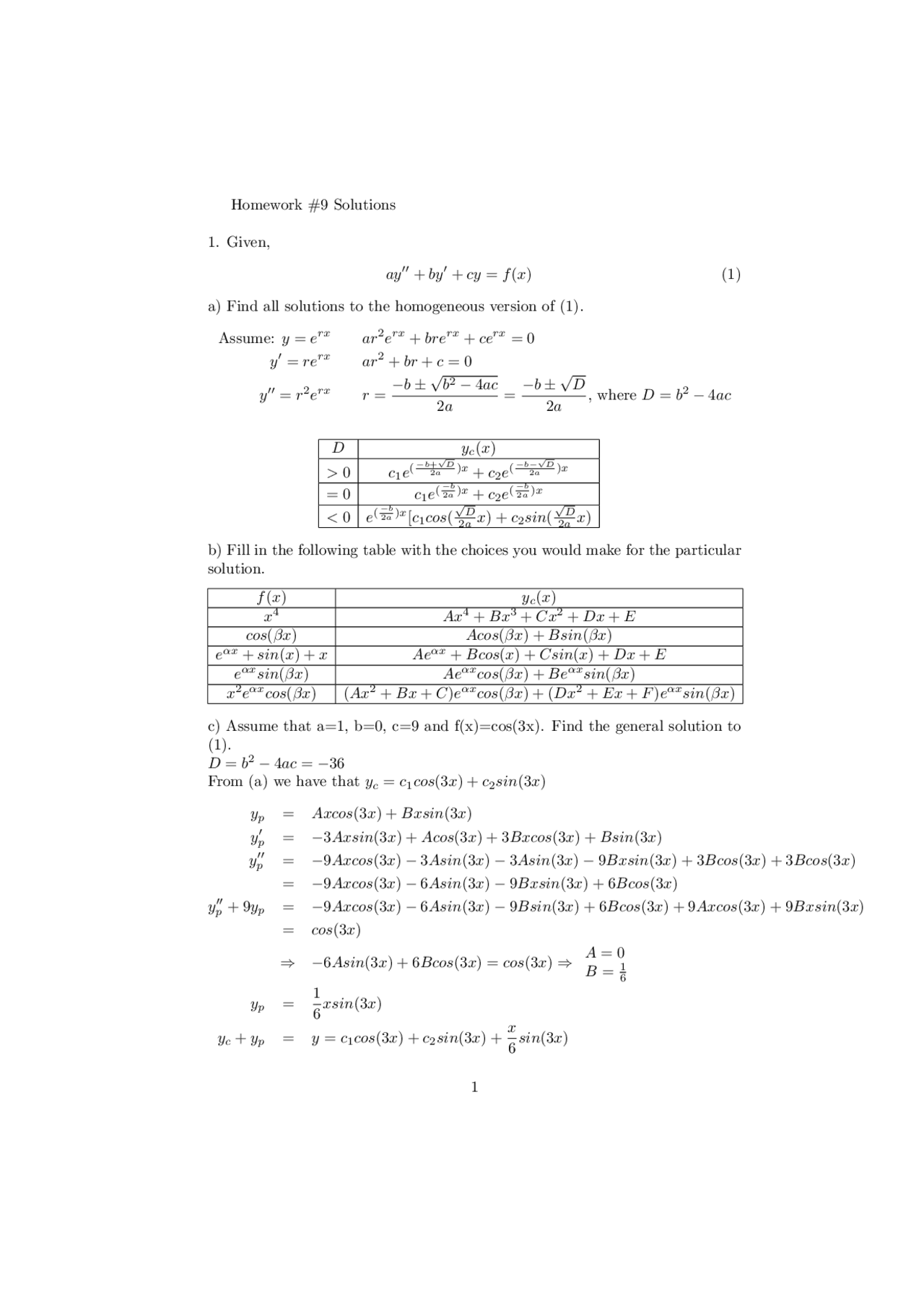 Solved Homework 9 Advanced Engineering Mathematics Math 348 Docsity