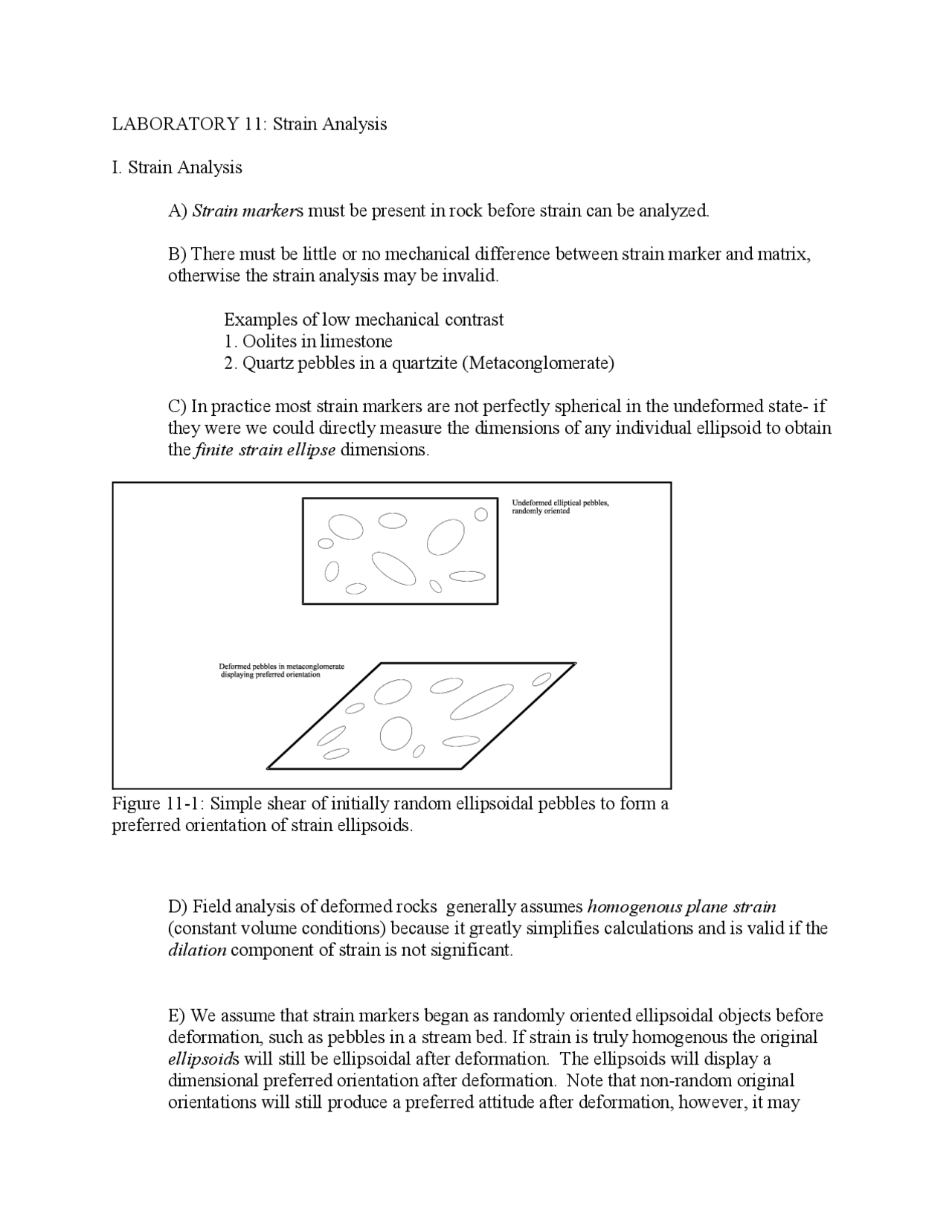 Strain Analysis - Laboratory #11 - Structural Geology | GY 403 - Docsity