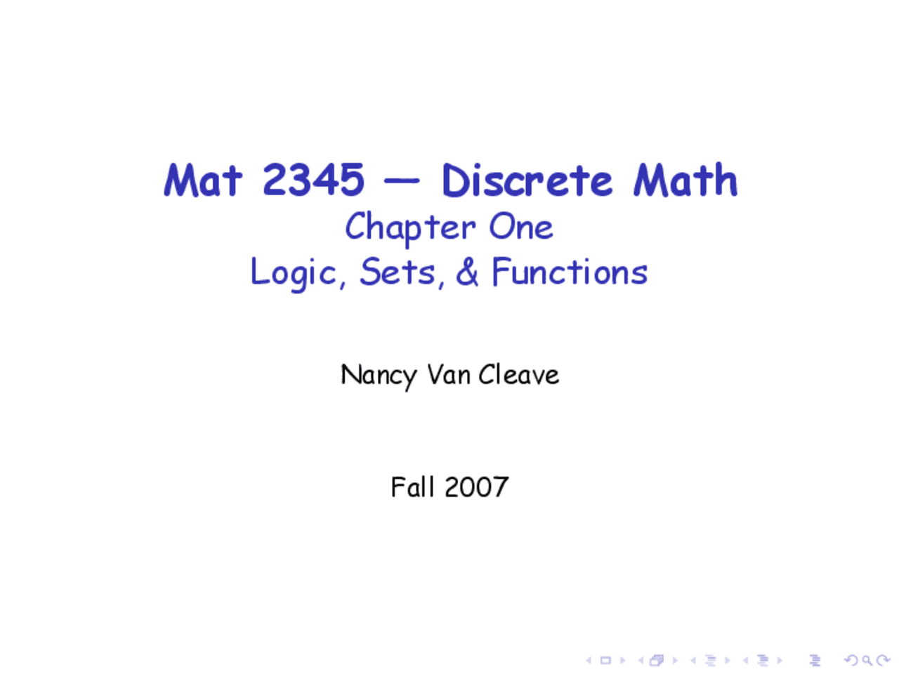 Lecture Slides On Logic Sets And Functions Mat 2345 Docsity 5826