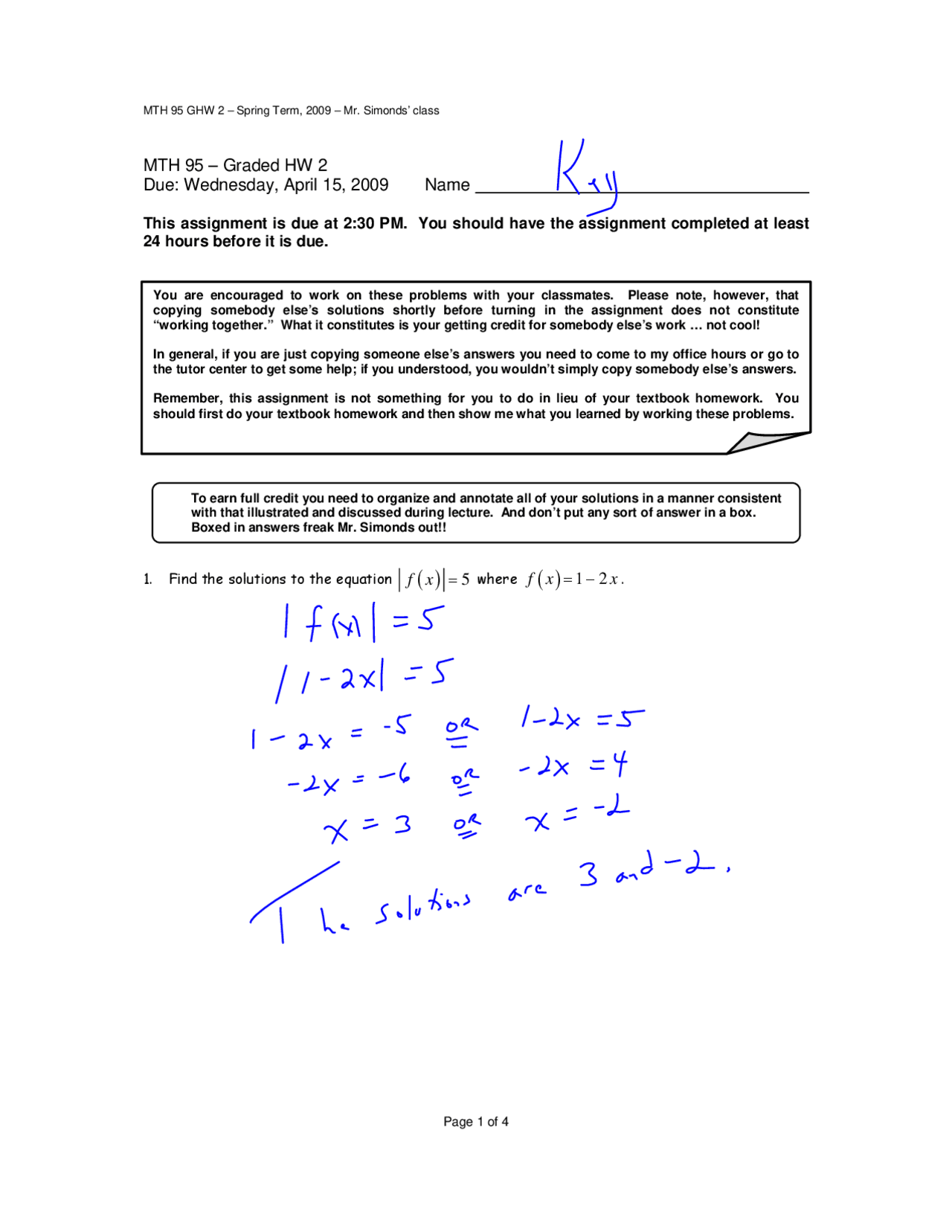 5 Solved Problems On Domain Functions Assignment 2 Mth 95 Docsity