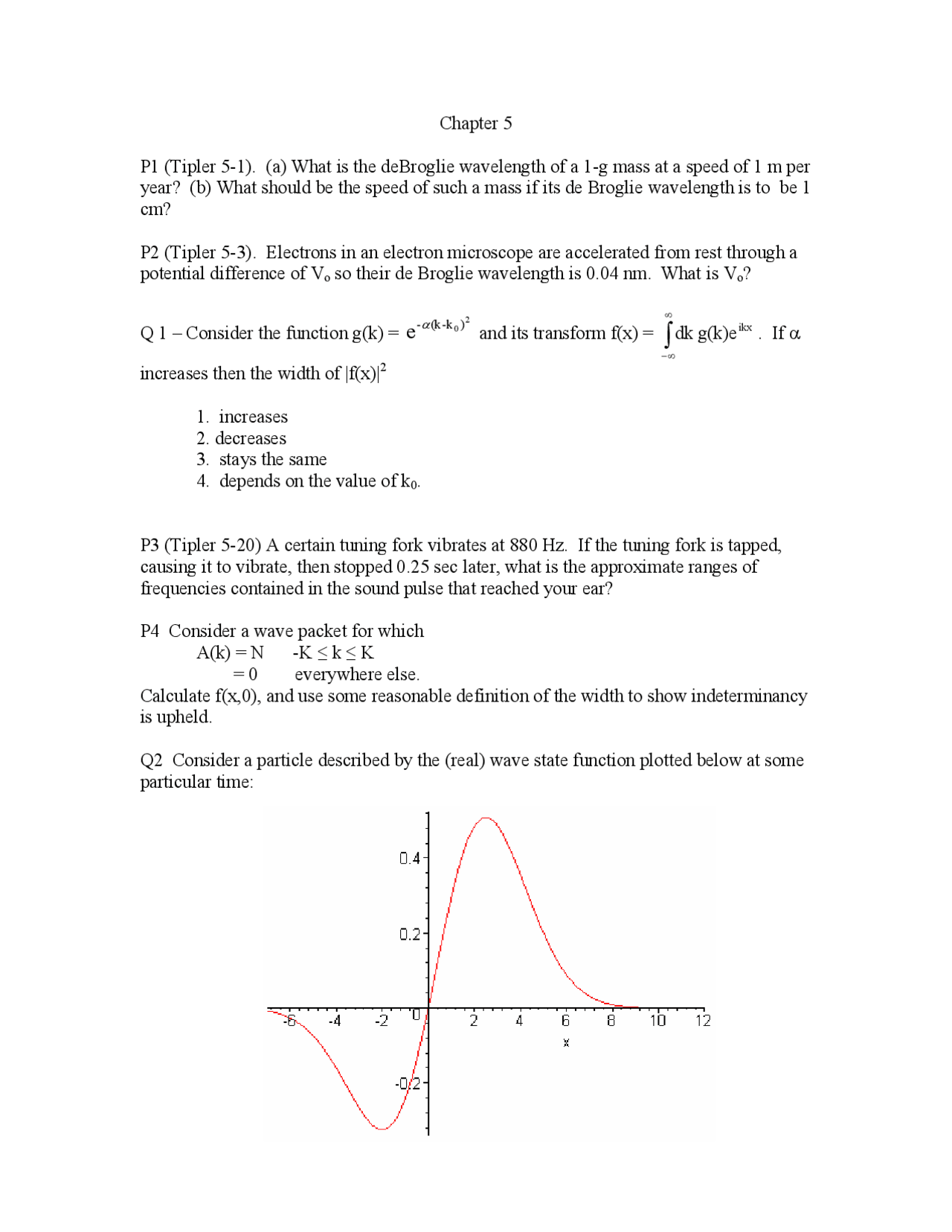 Elementary Modern Physics - Review Sheet for exam | PHY 215 - Docsity