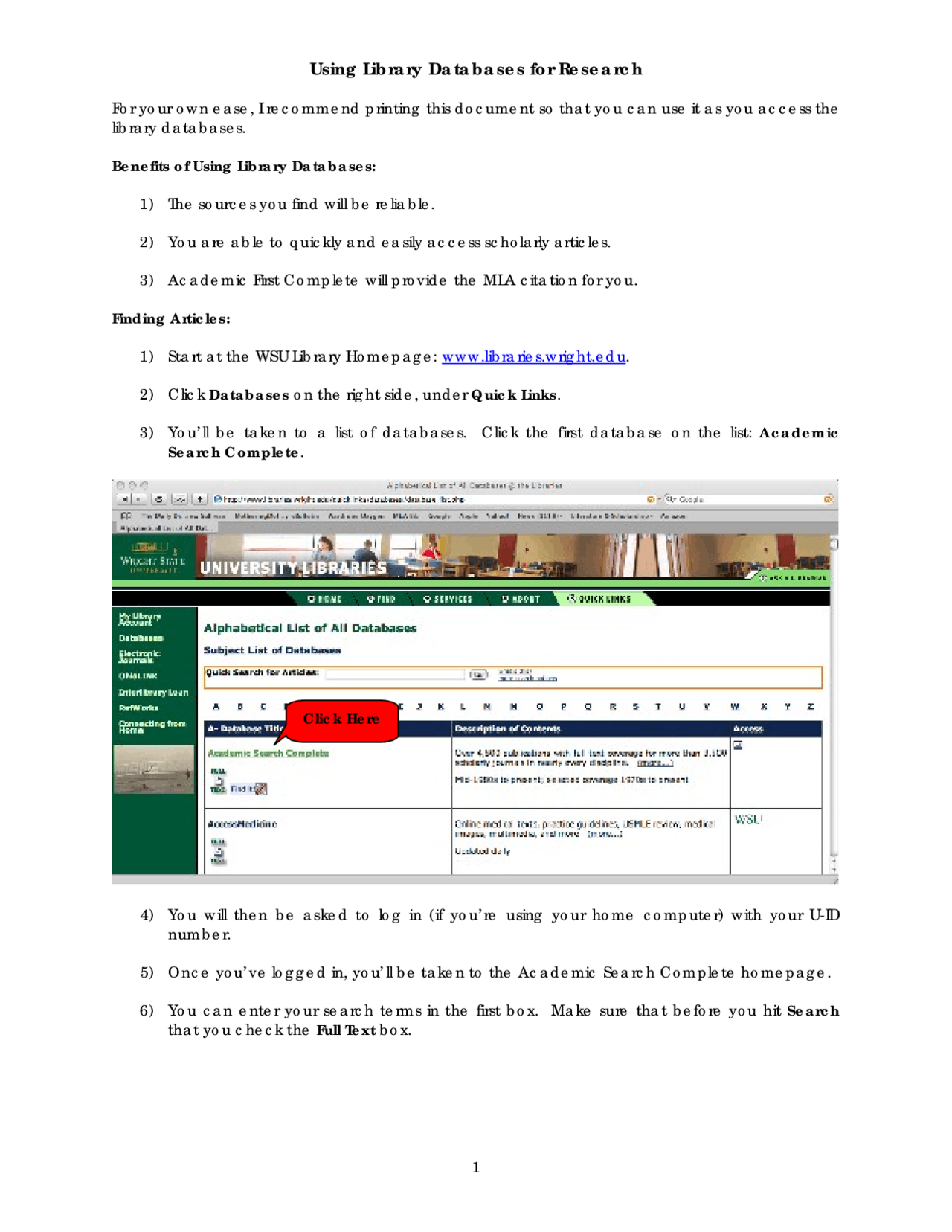 Notes On Using Library Databases For Research Eng 101 Docsity