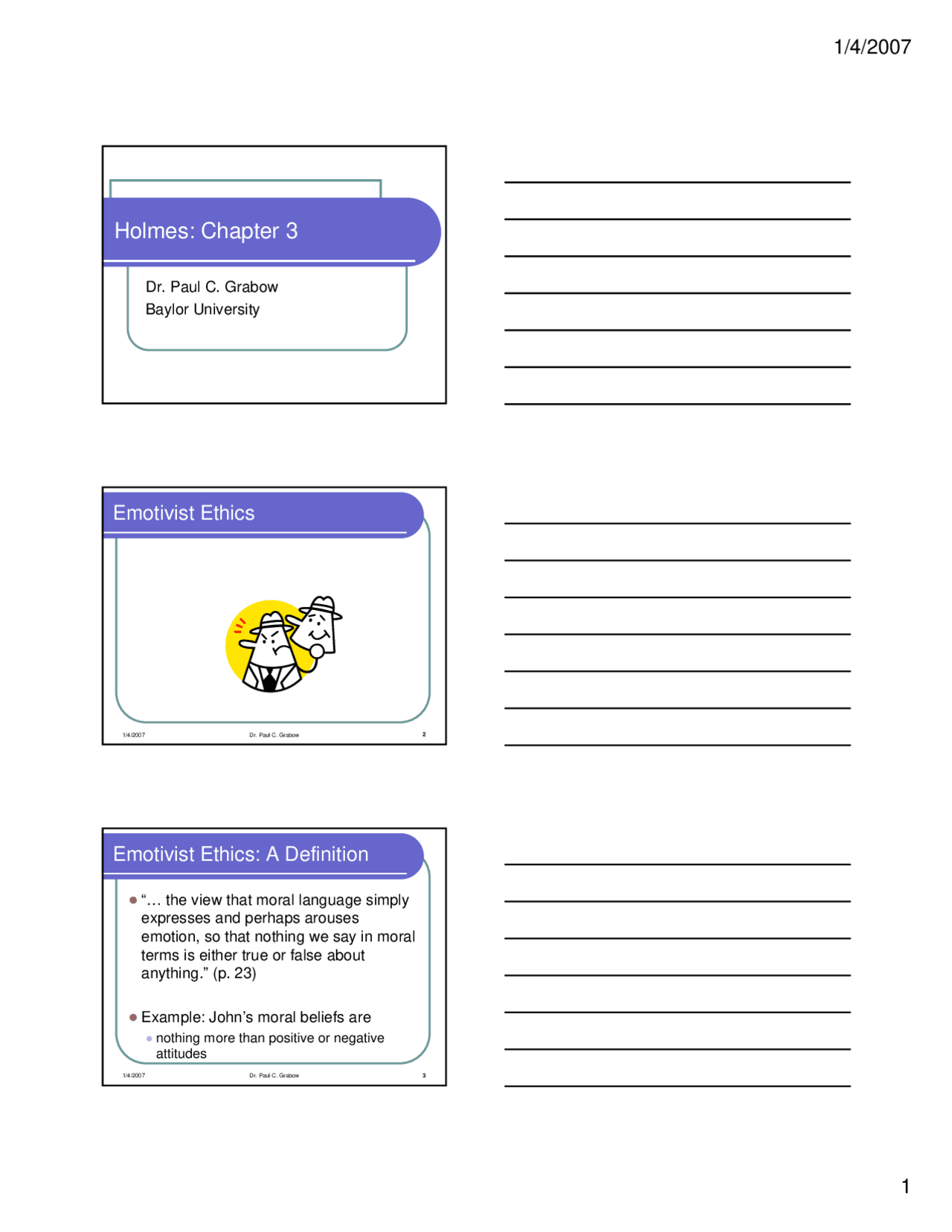 Holmes, Emotivist Ethics - Computers in Society - Slides | CSI 3101 ...