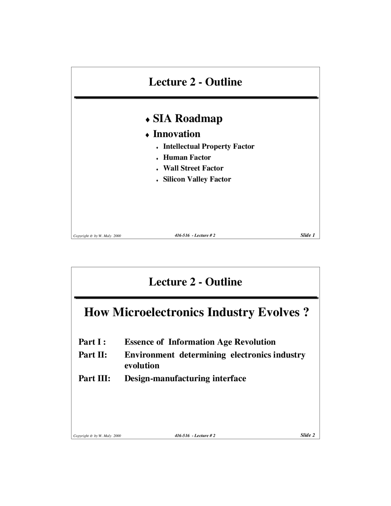 How Microelectronics Industry Evolves Technologies Ece 416 Docsity