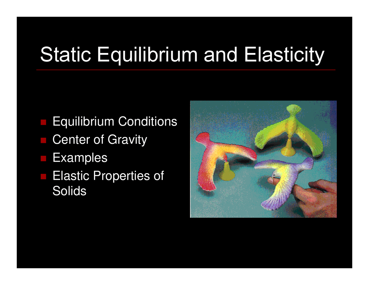 State Equilibrium And Elasticity Lecture Notes Phy 113 Docsity