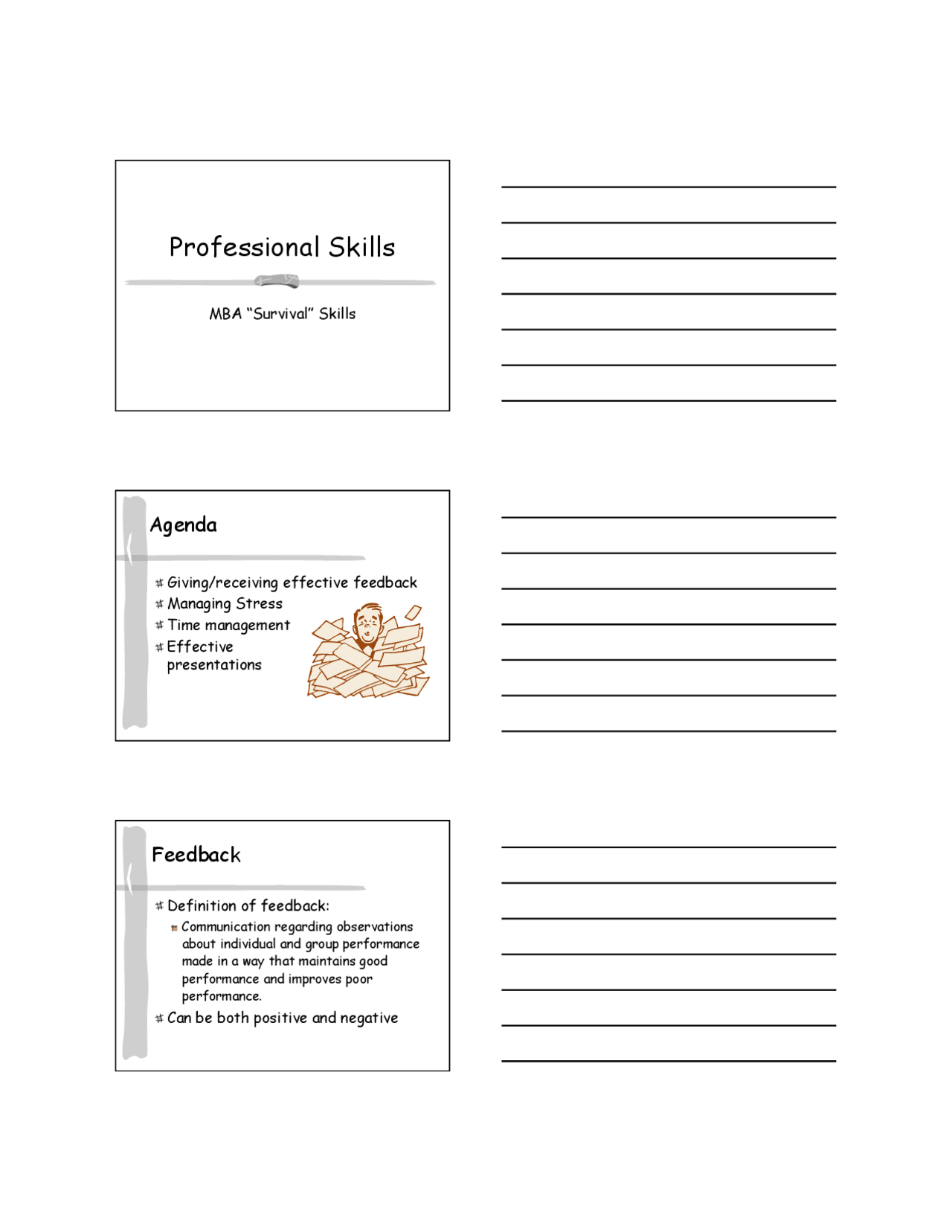 Professional Skills Mba Survival Skills Lecture Slides Mba 516