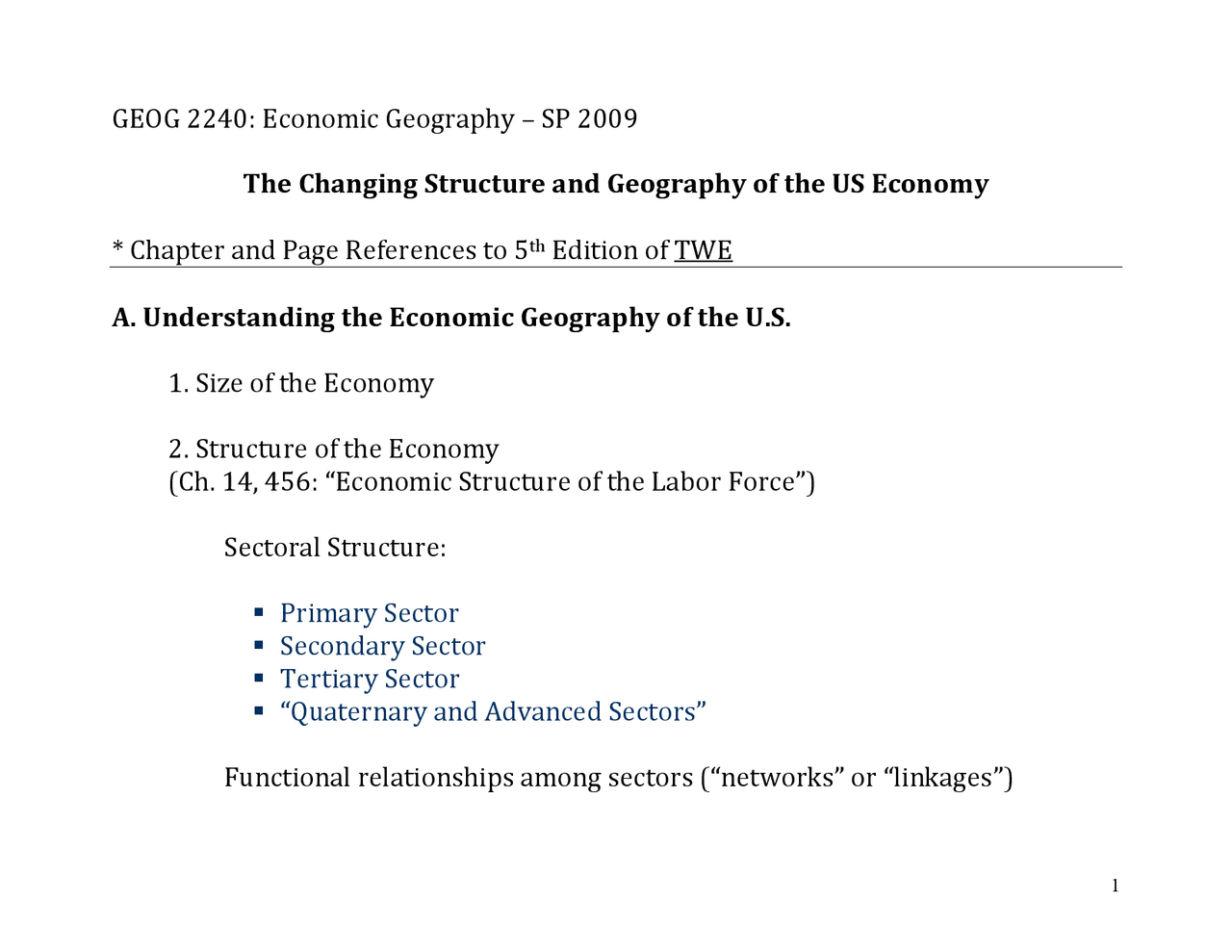 Understanding the Changing Structure and Geography of the US Economy ...