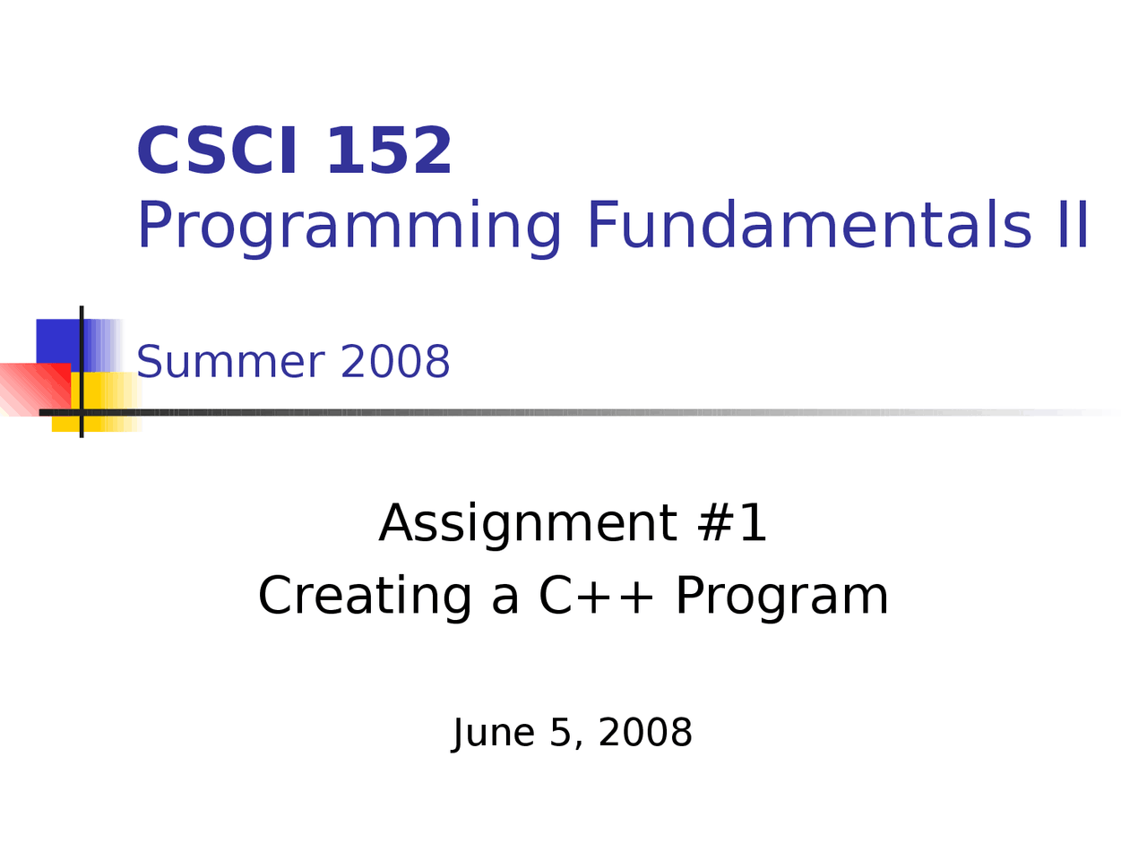 Creating A C Programming Lecture Slides Csci 152 Docsity 6694