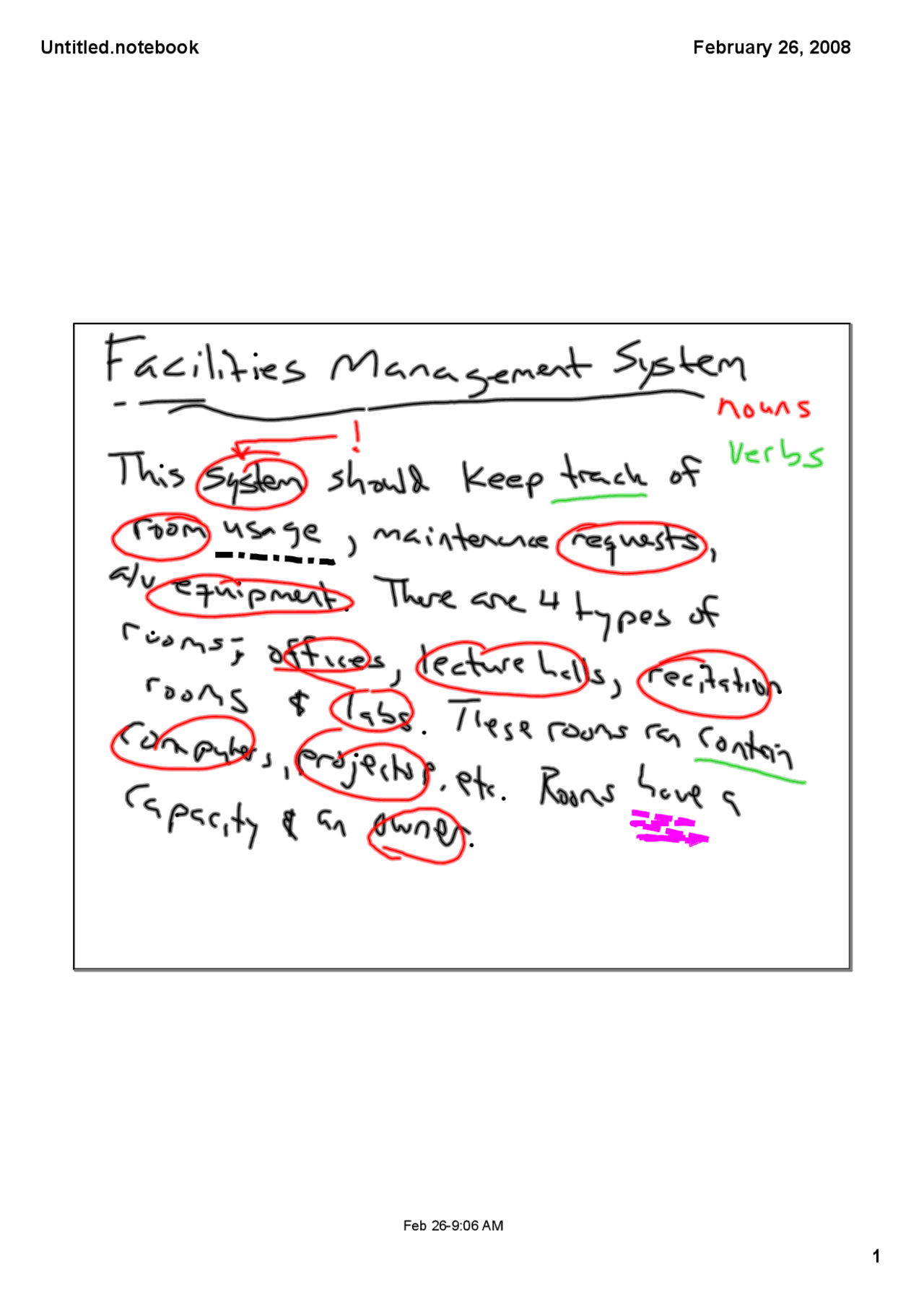 Facilities Management System Software Engineering I Csci 143 Docsity