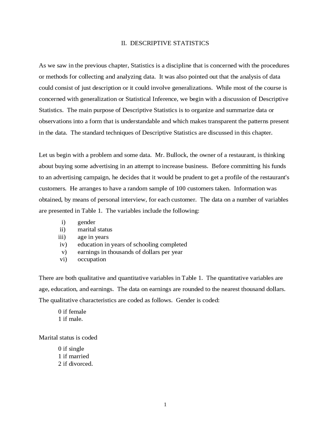 Descriptive Statistics in Research Methods in Economics - Outline | ECO ...
