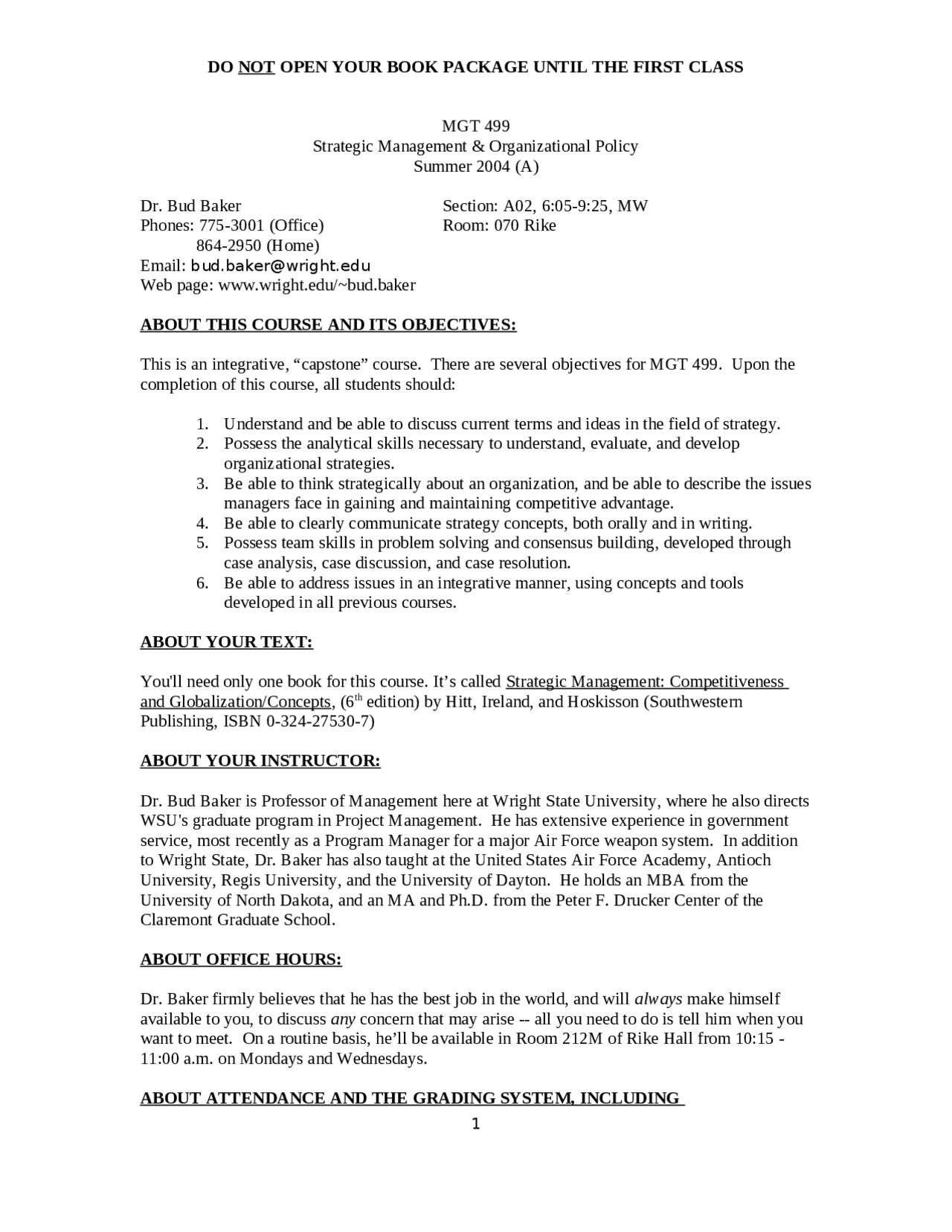Strategic Management and Organizational Policy – Review Sheet | MGT 499 ...