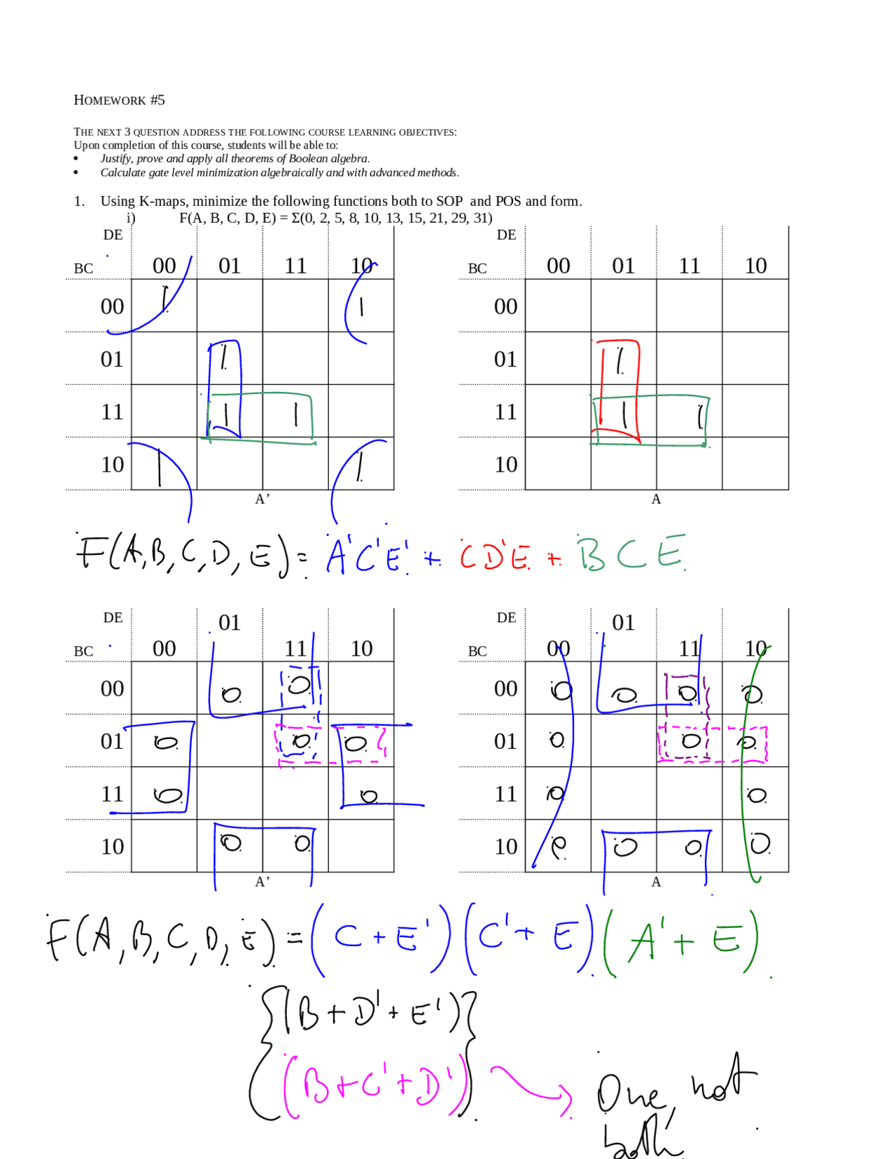 Homework 5 Practice Problems On Digital Circuits Engr 160 Docsity