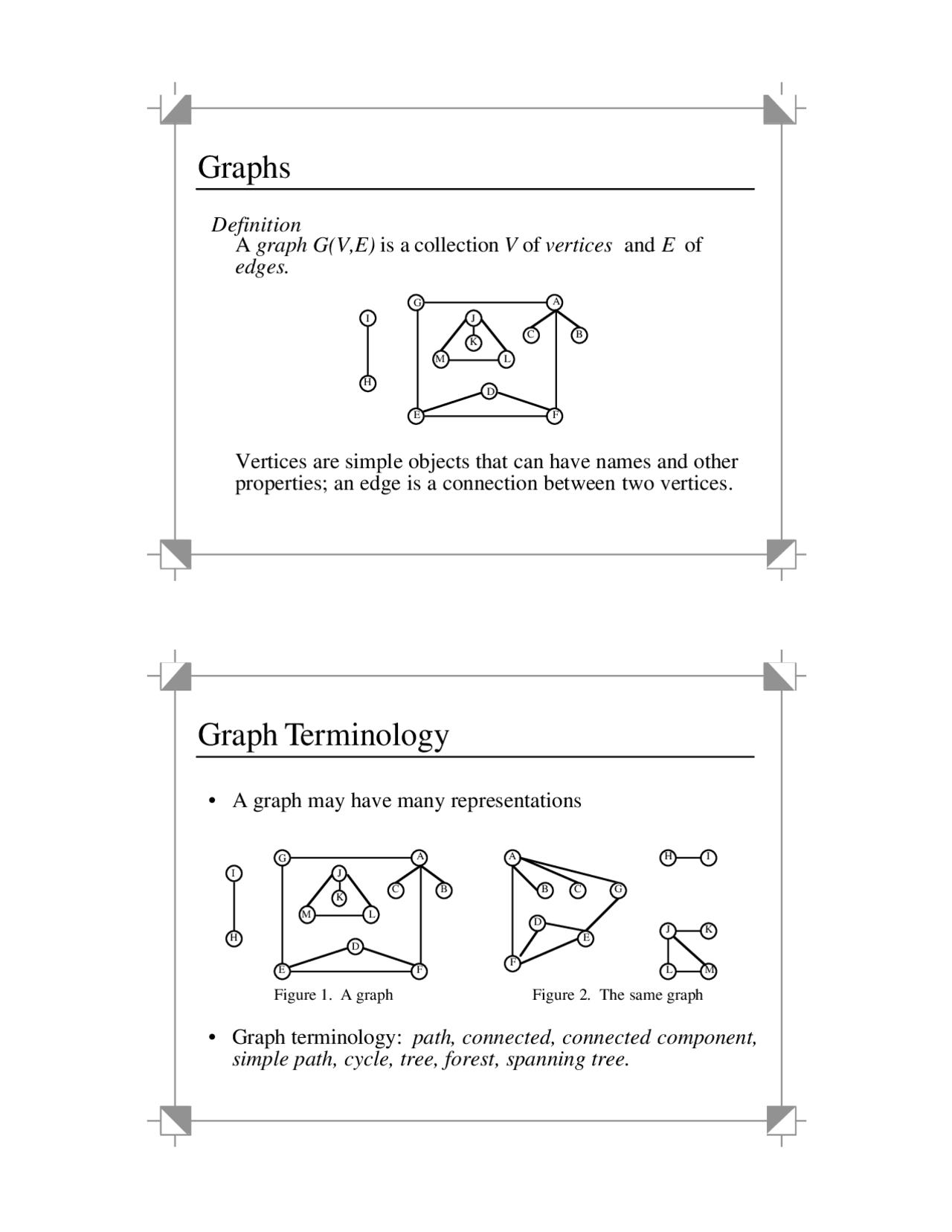 Lecture Slides On Graphs Fundamental Algorithms Cs 231 Docsity
