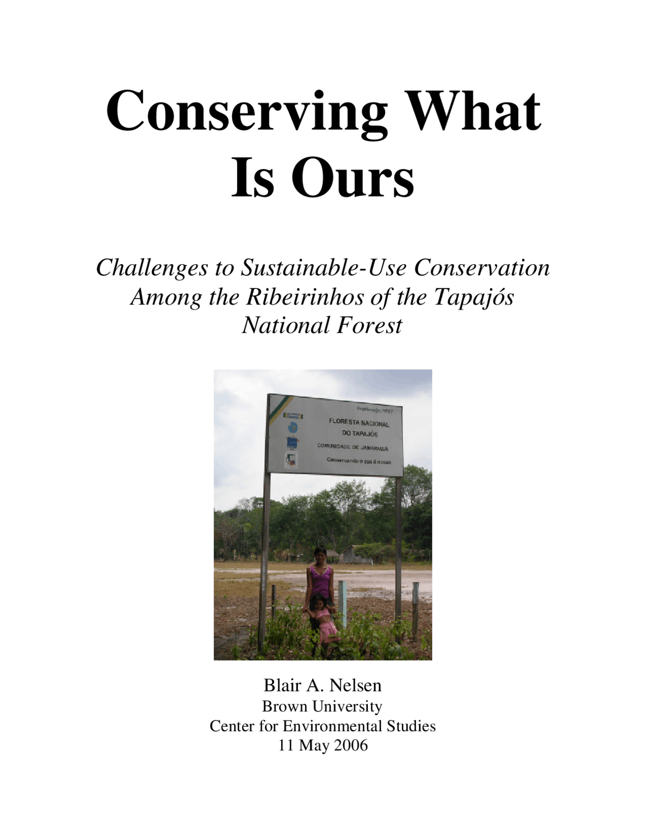 Conserving What Is Ours Courses Of Interest To Concentrators Php