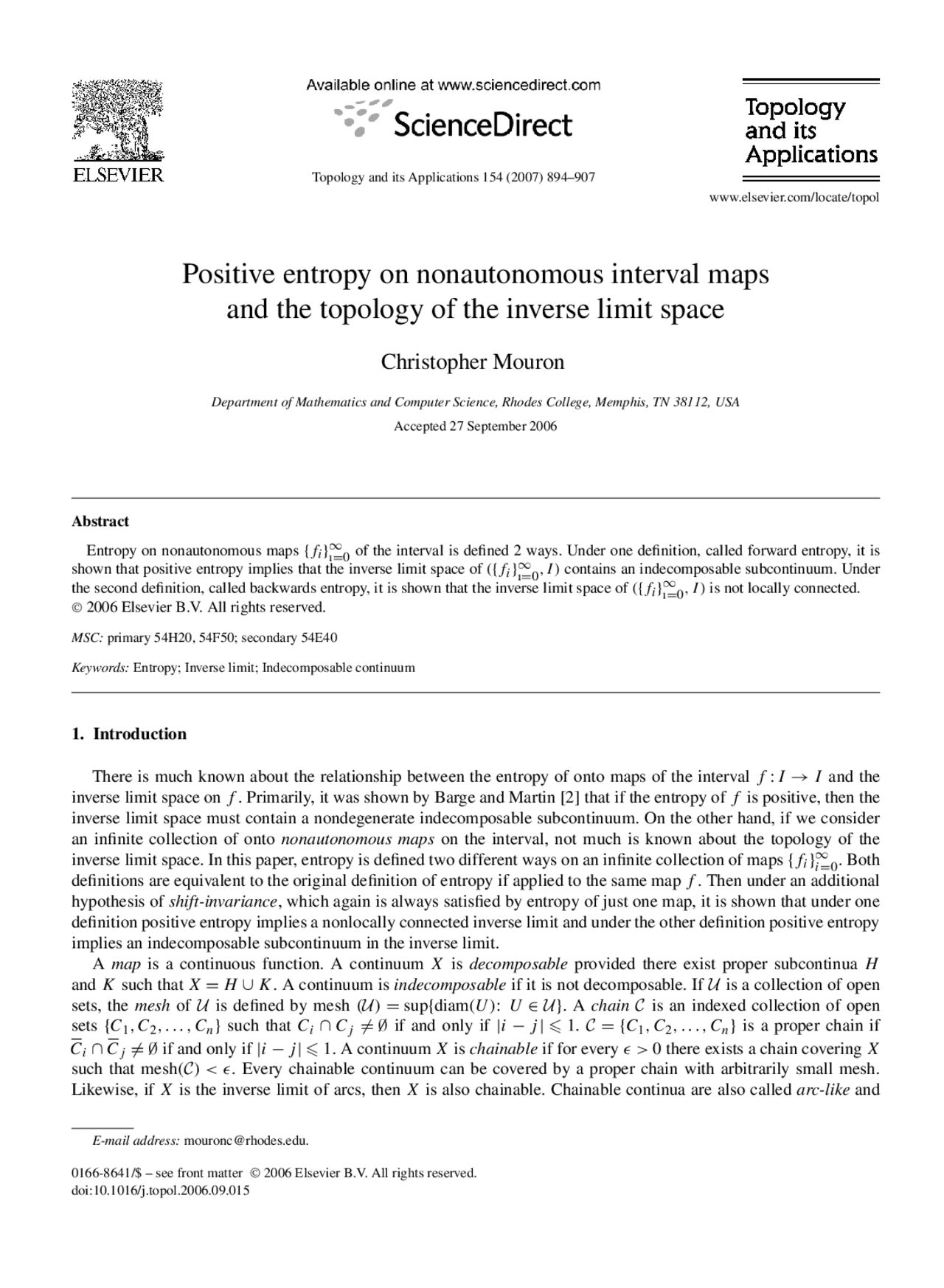 Positive Entropy On Nonautonomous Interval Maps And Topology Of Inverse