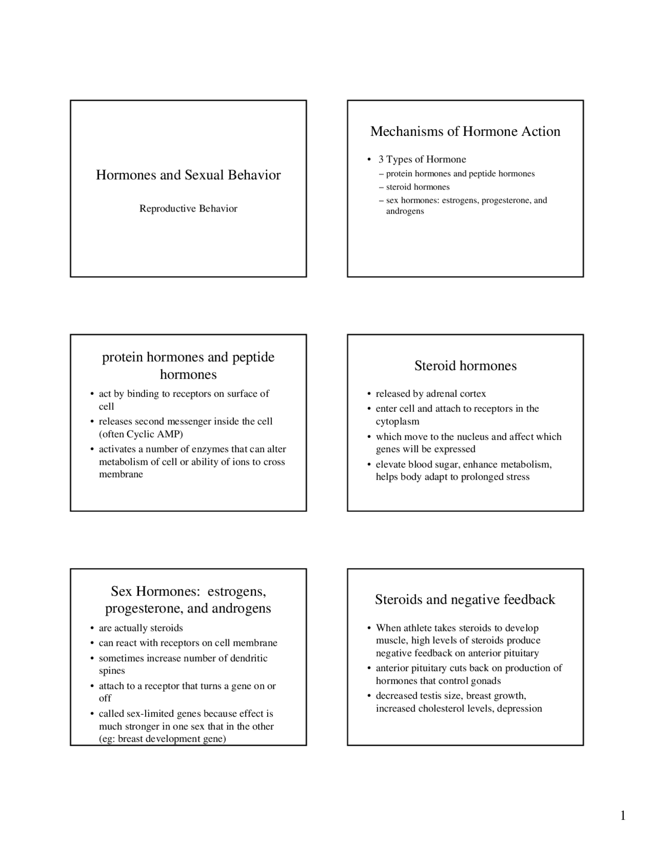 Hormones And Sexual Behavior Lecture Slides Psy 311 Docsity
