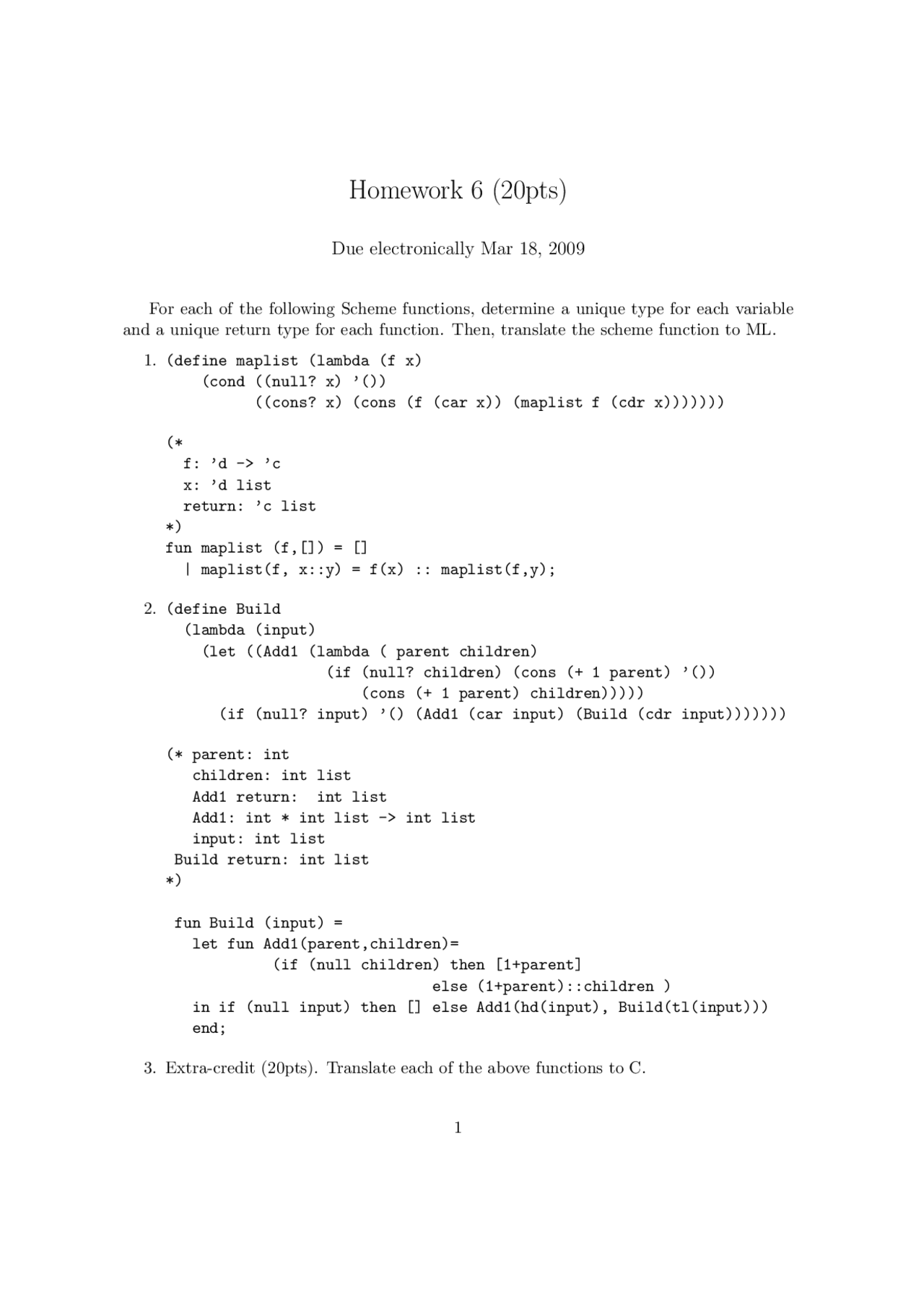 Homework 6 For Programming Languages Cs 3723 Docsity 5992