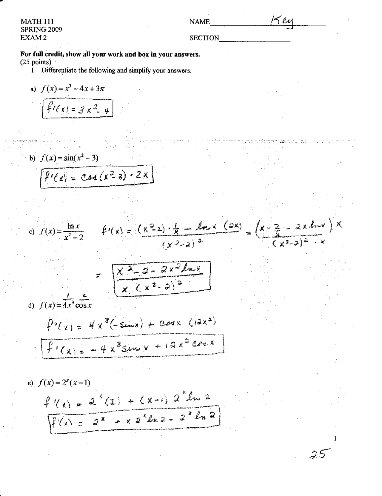 9 Solved Questions on Calculus for Science and Engineering | MATH 111 ...
