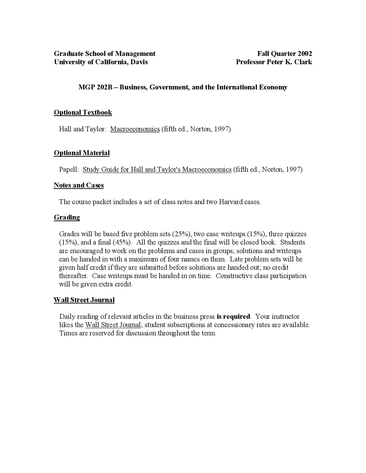 UC Davis MGP 202B: Business, Government & International Economy - Fall ...