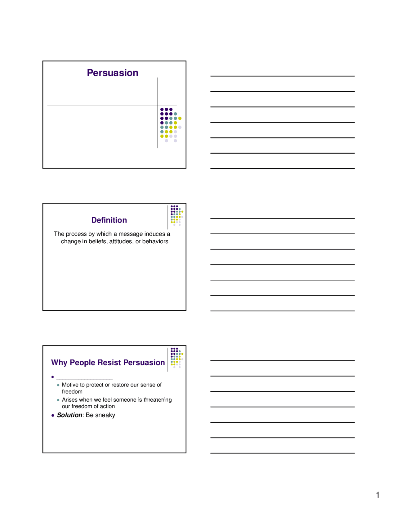 Persuasion Social Psychology Lecture Slides Psy 300w Docsity