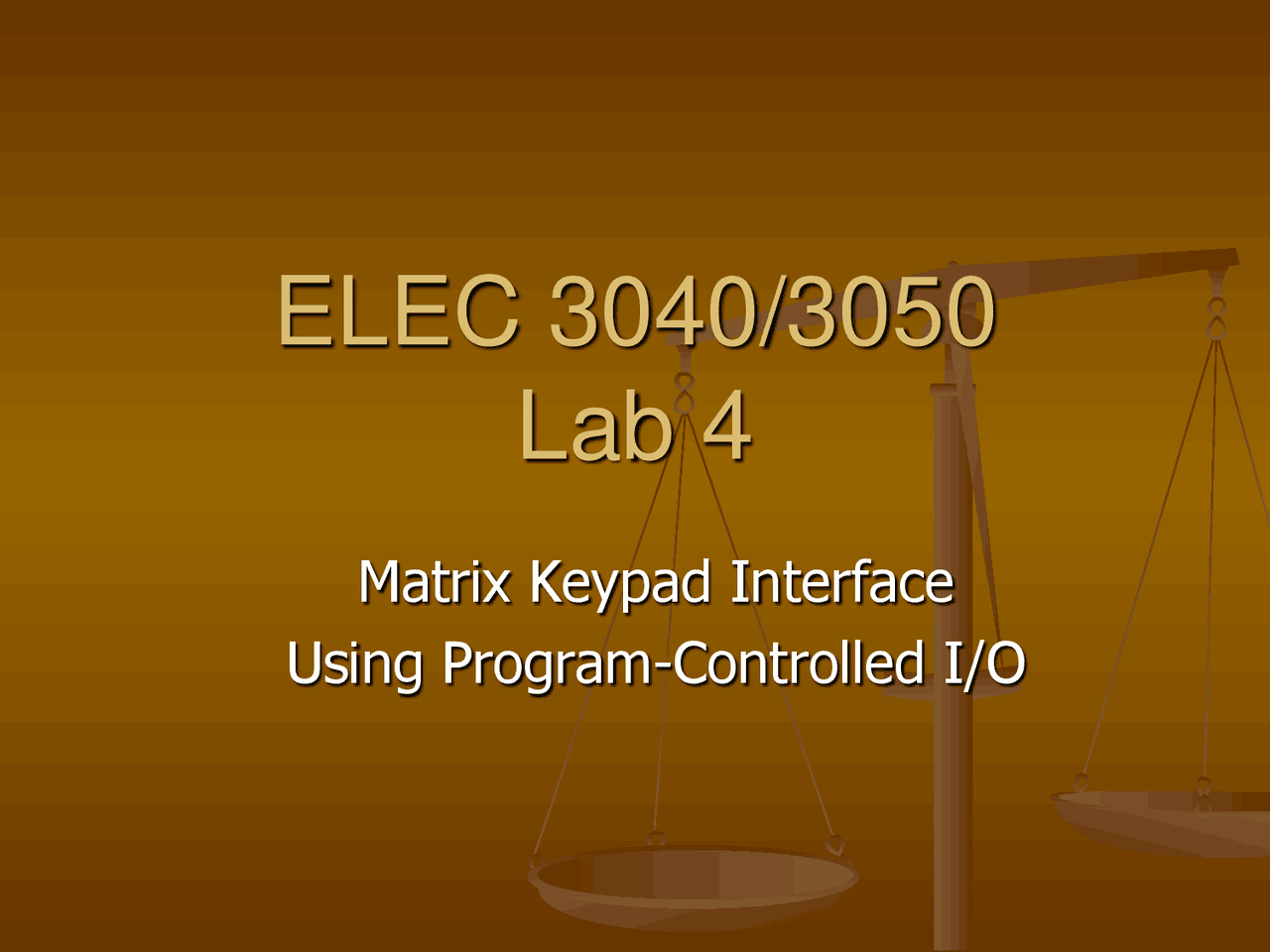 Matrix keypad Interface Using Program-Controlled I/O | ELEC 3040 - Docsity