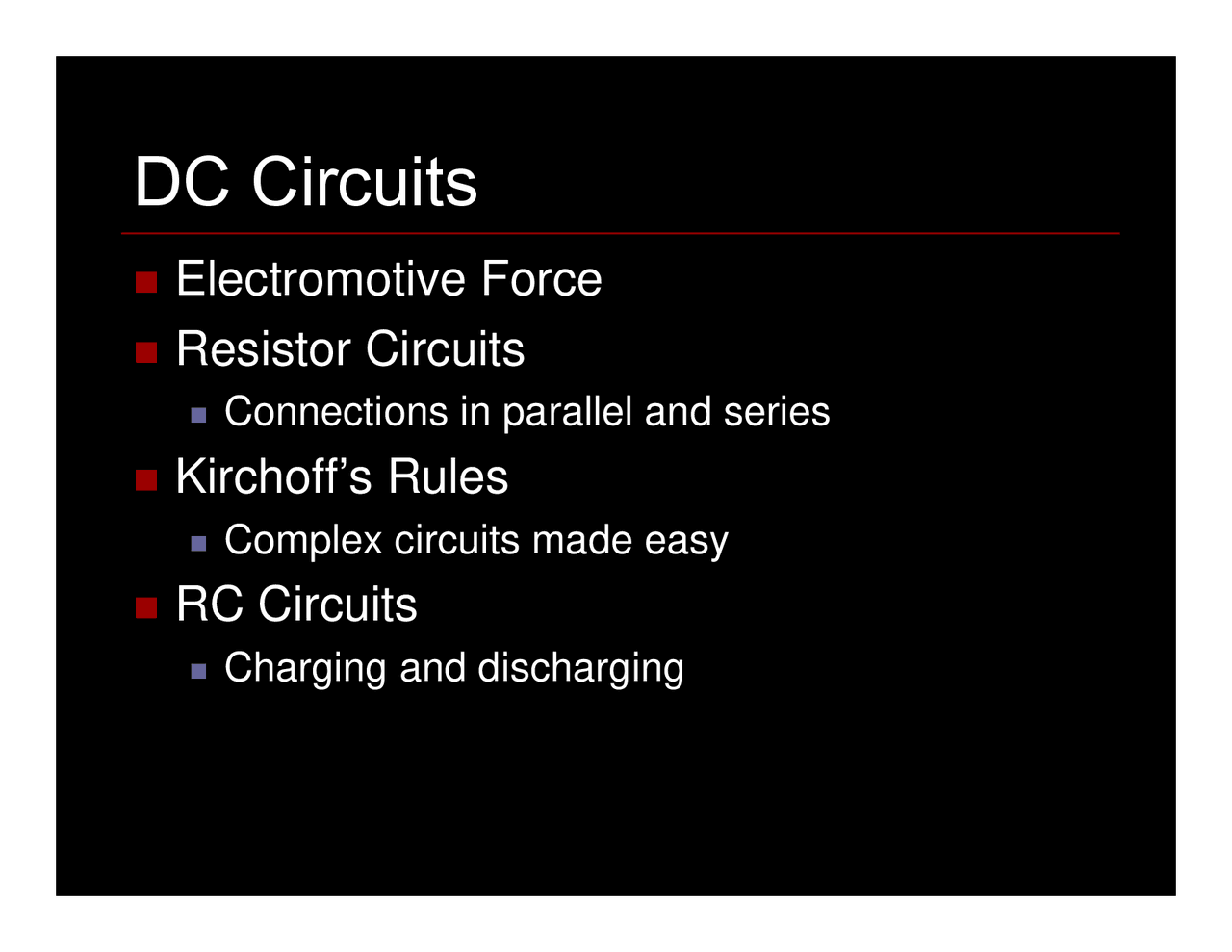 Lecture Slides On Dc Circuits General Physics Ii Phy 114 Docsity