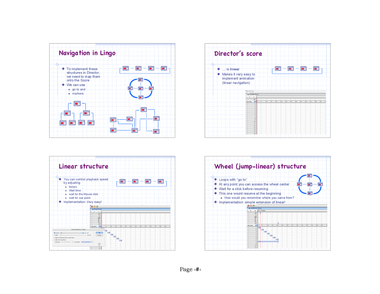 Navigation in Lingo - Lecture Slides | CS 215 - Docsity