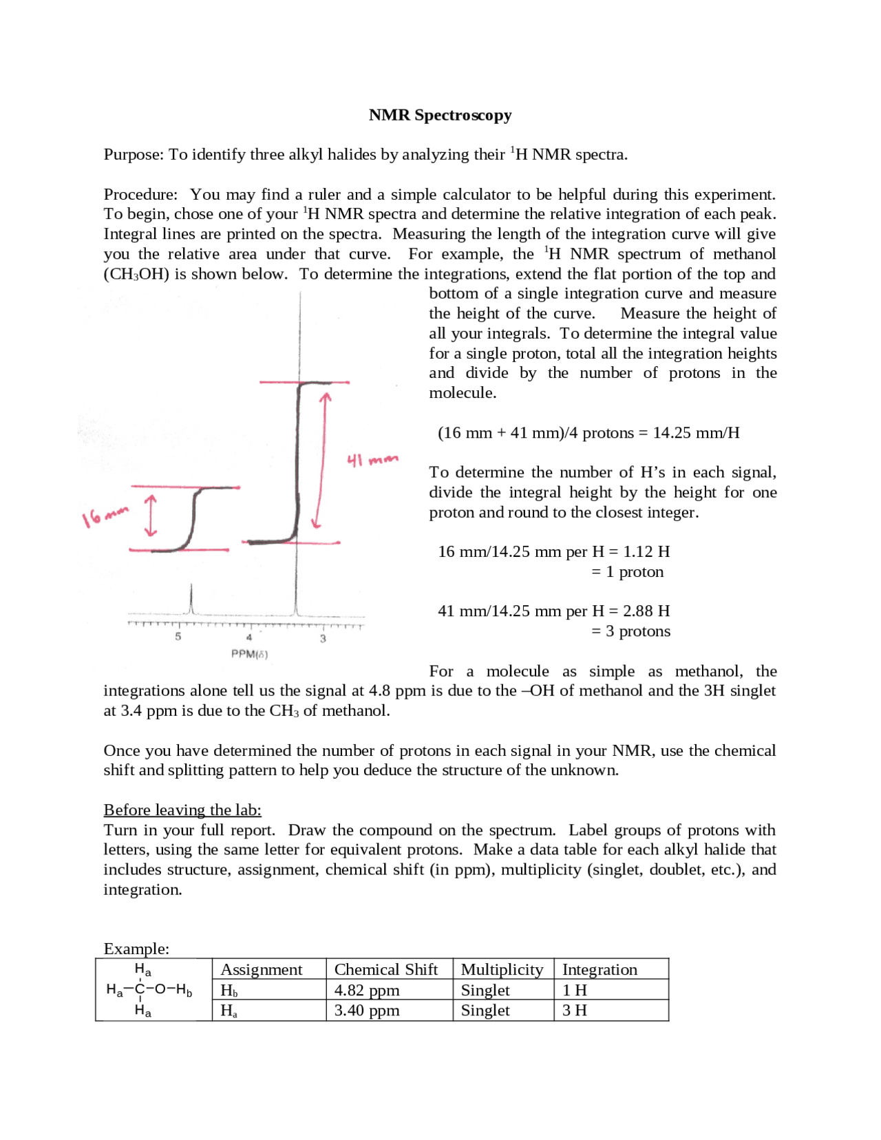 NMR Spectroscopy - Introduction to Organic Chemistry | CHM 122 - Docsity