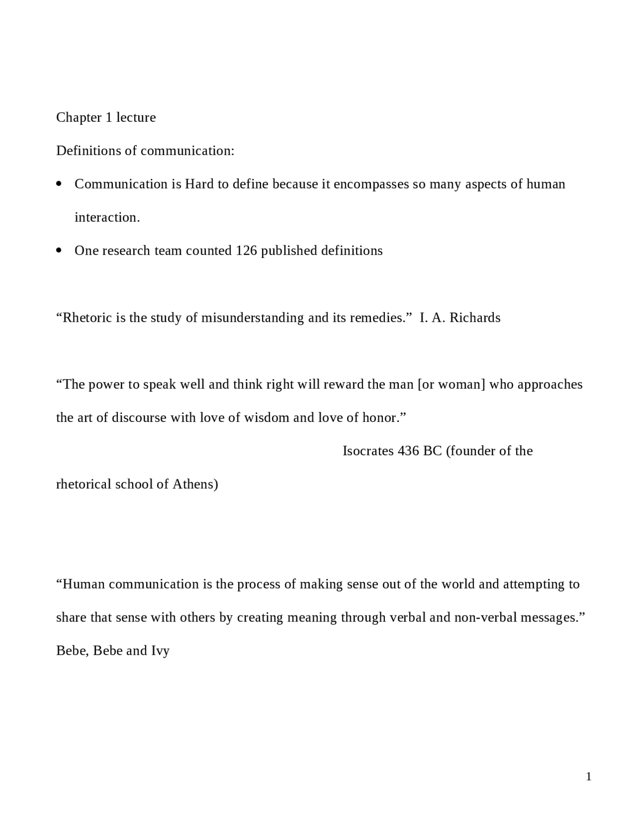 Definitions Of Communication Introduction To Human Communication