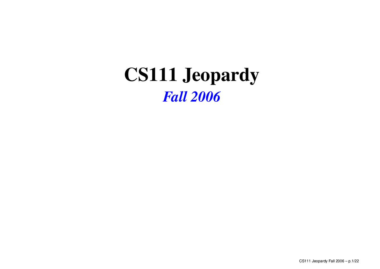 Game Board And Conditionals Recursions Lecture Slides Cs 111 Docsity