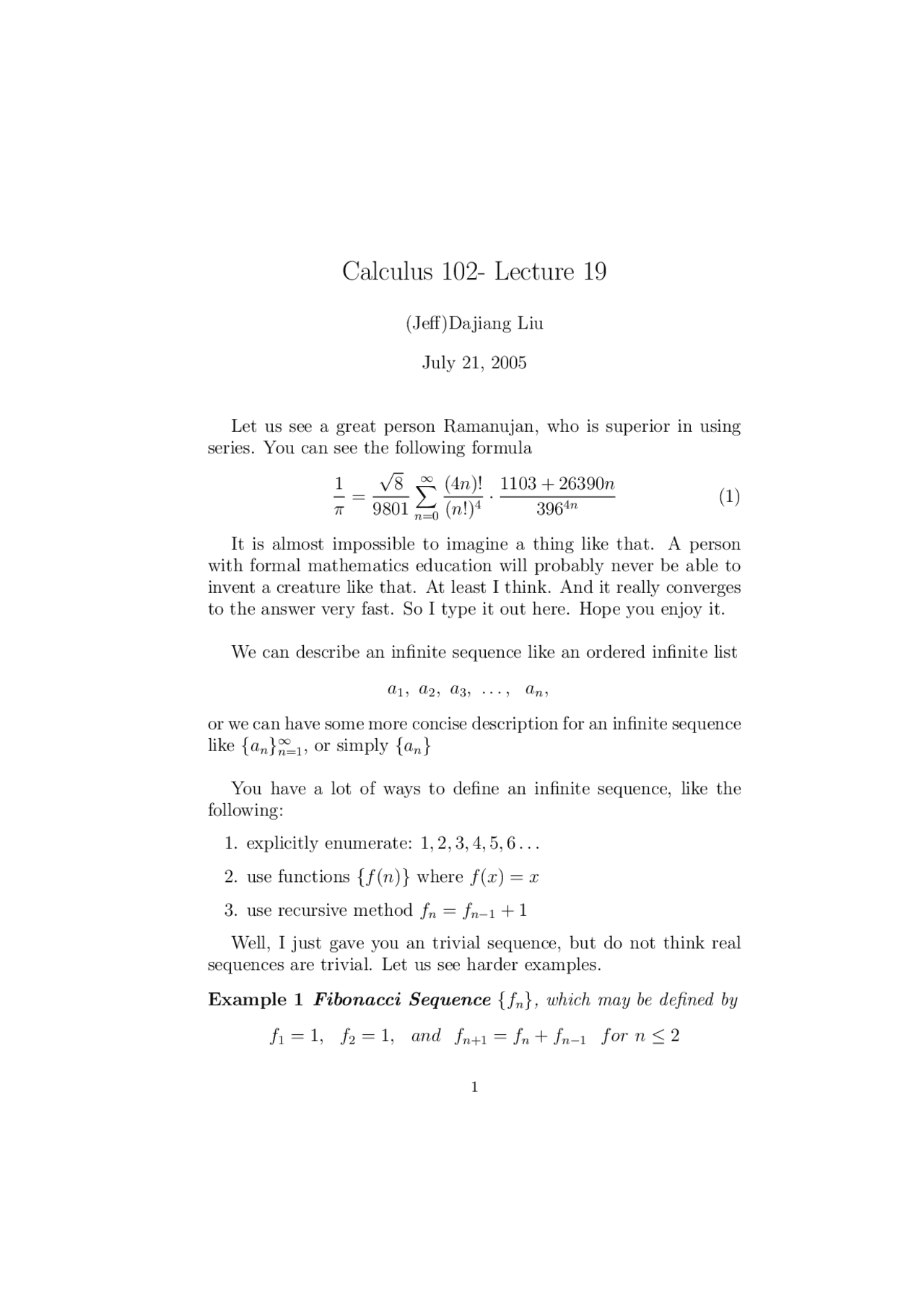 Examples and Theorem of Geometric Series on Fibonacci Sequences | MATH ...