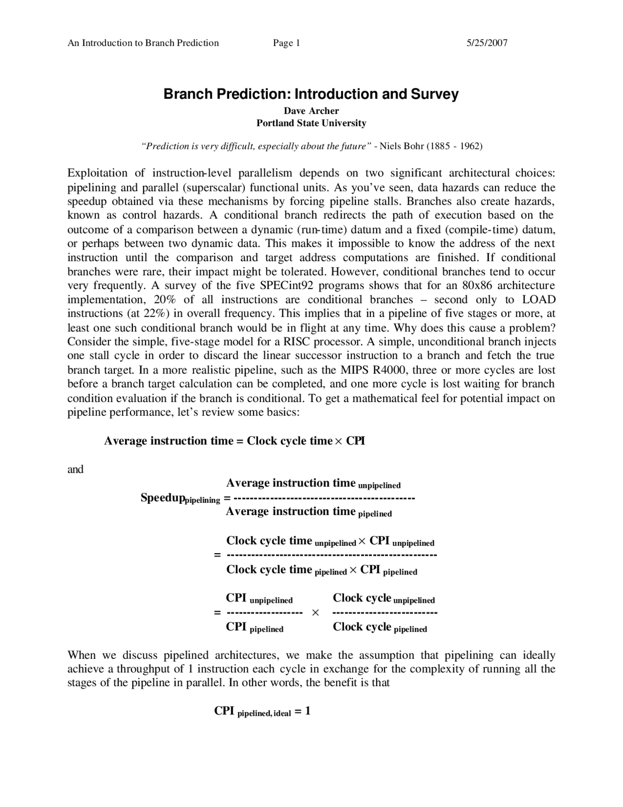 Introduction And Survey Review Sheet Computing Architecture Cs 538 Docsity