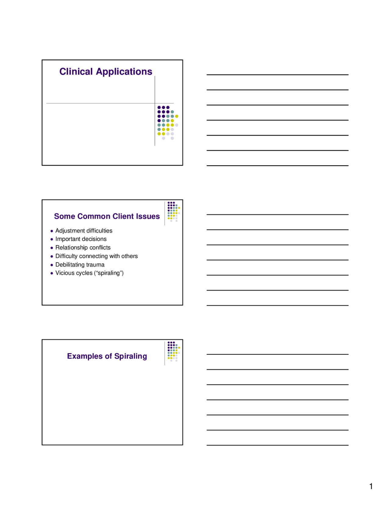 Clinical Applications Lecture Slides Psy 300w Docsity
