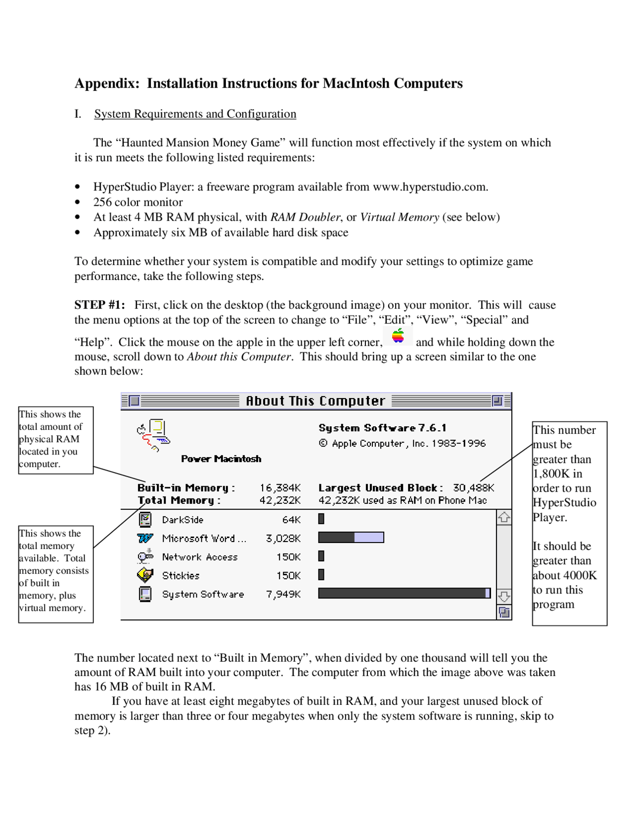 Appendix Installation Instructions For Macintosh Computers Csci