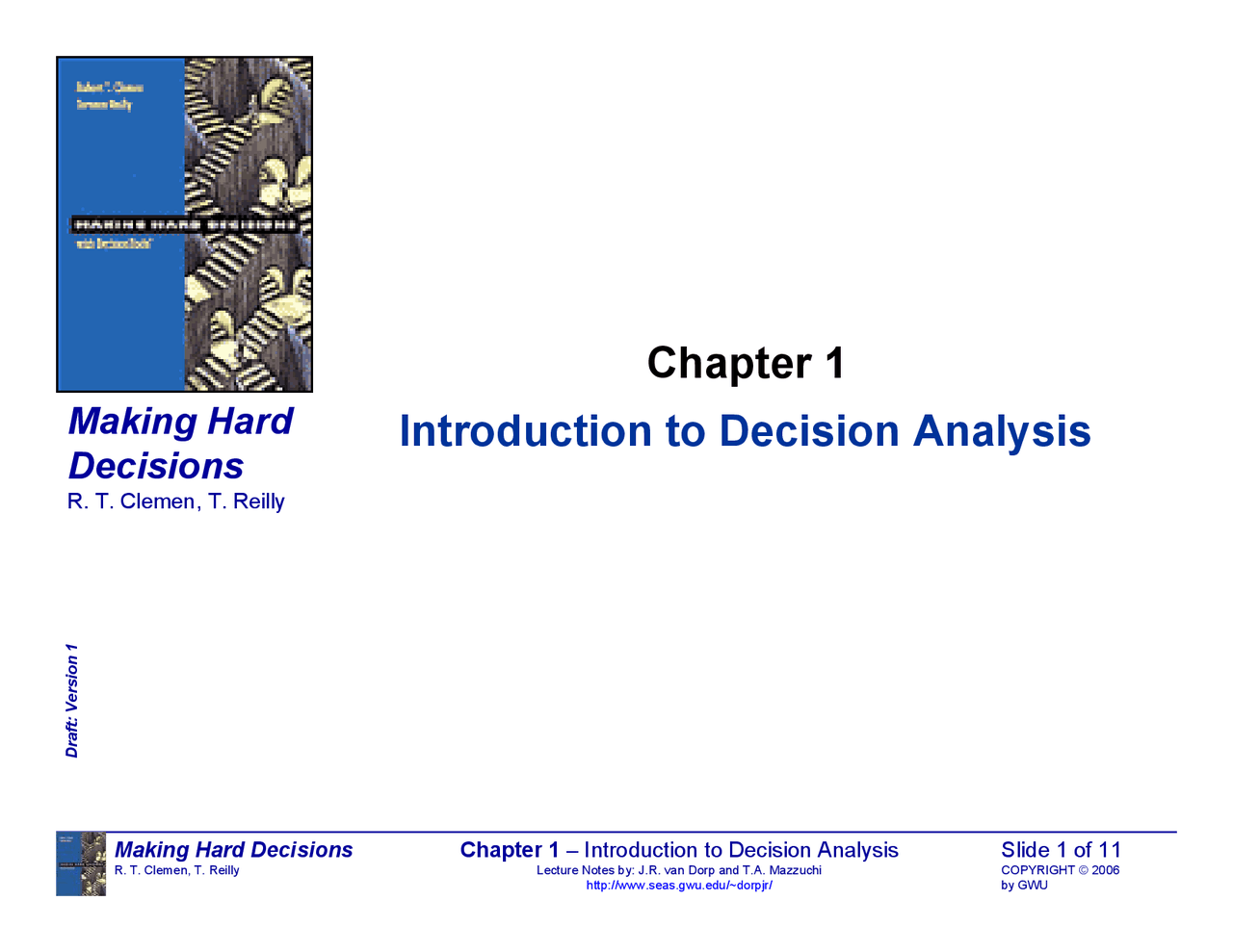 Introduction To Decision Analysis Lecture Slides Emse 269 Docsity