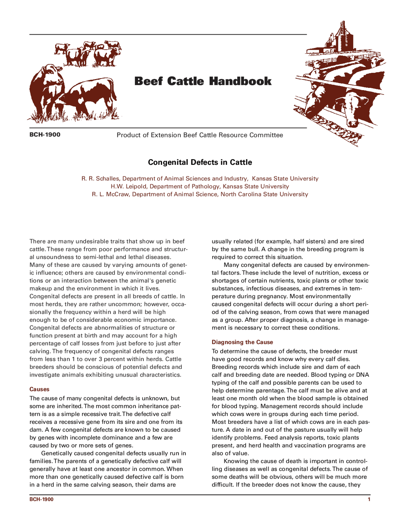 Congenital Defects In Cattle Lecture Notes Patb 4110 Docsity