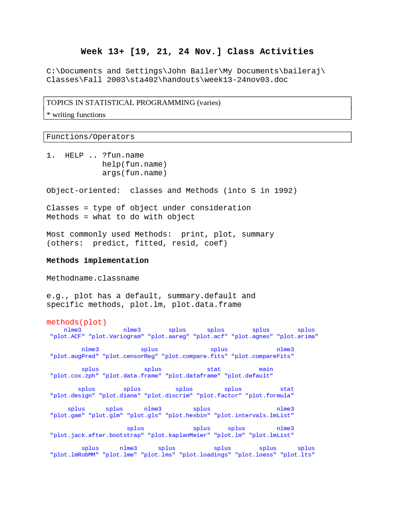 Writing Functions and Operators - Statistical Programming | STA 402 ...